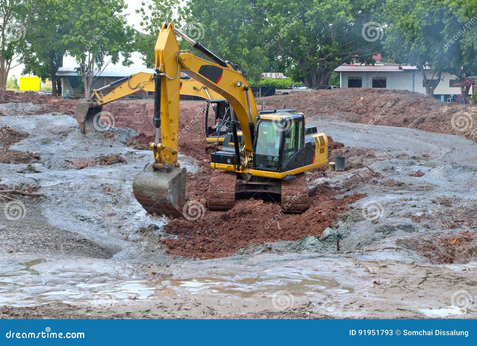 A large digger in Thailand editorial stock photo. Image of action ...