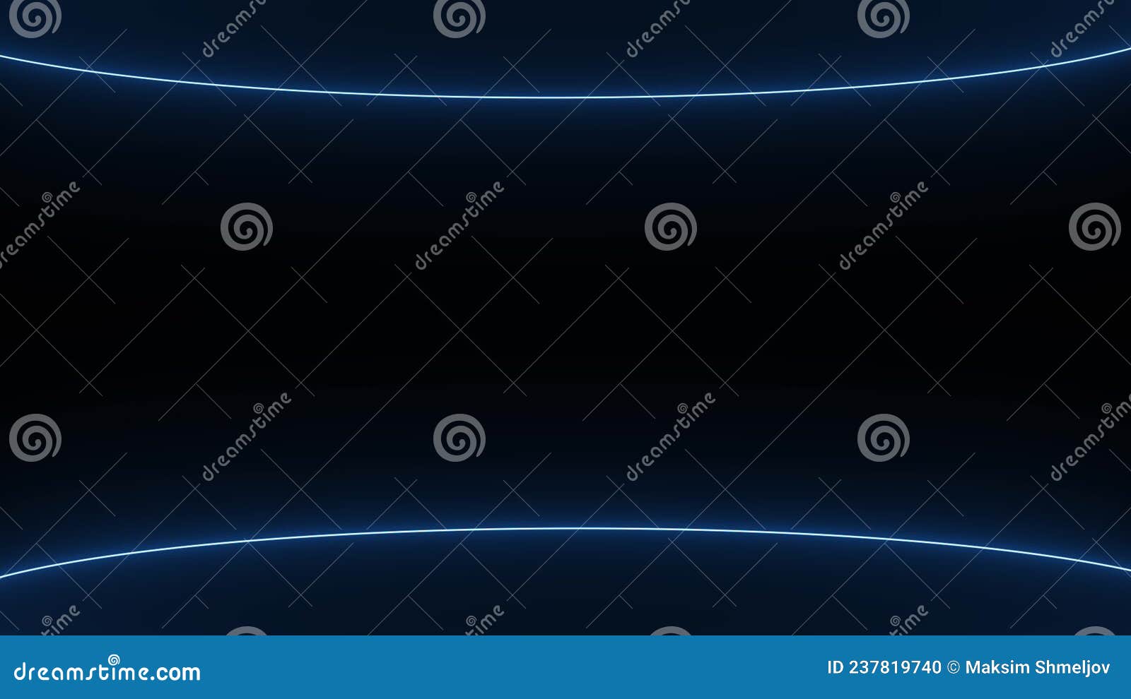 Large Digital Screen in a Virtual Cinema. Glowing Background. Stock ...