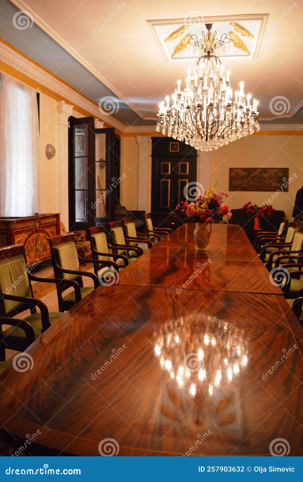 Large Dining Room in the Castle Stock Photo - Image of large ...