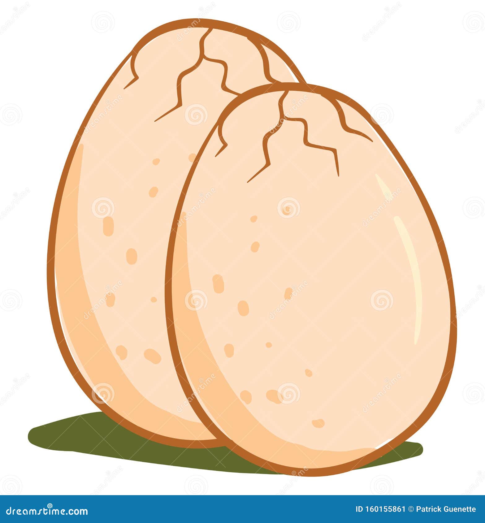 Large Dinosaur Eggs Vector or Color Illustration Stock Vector ...