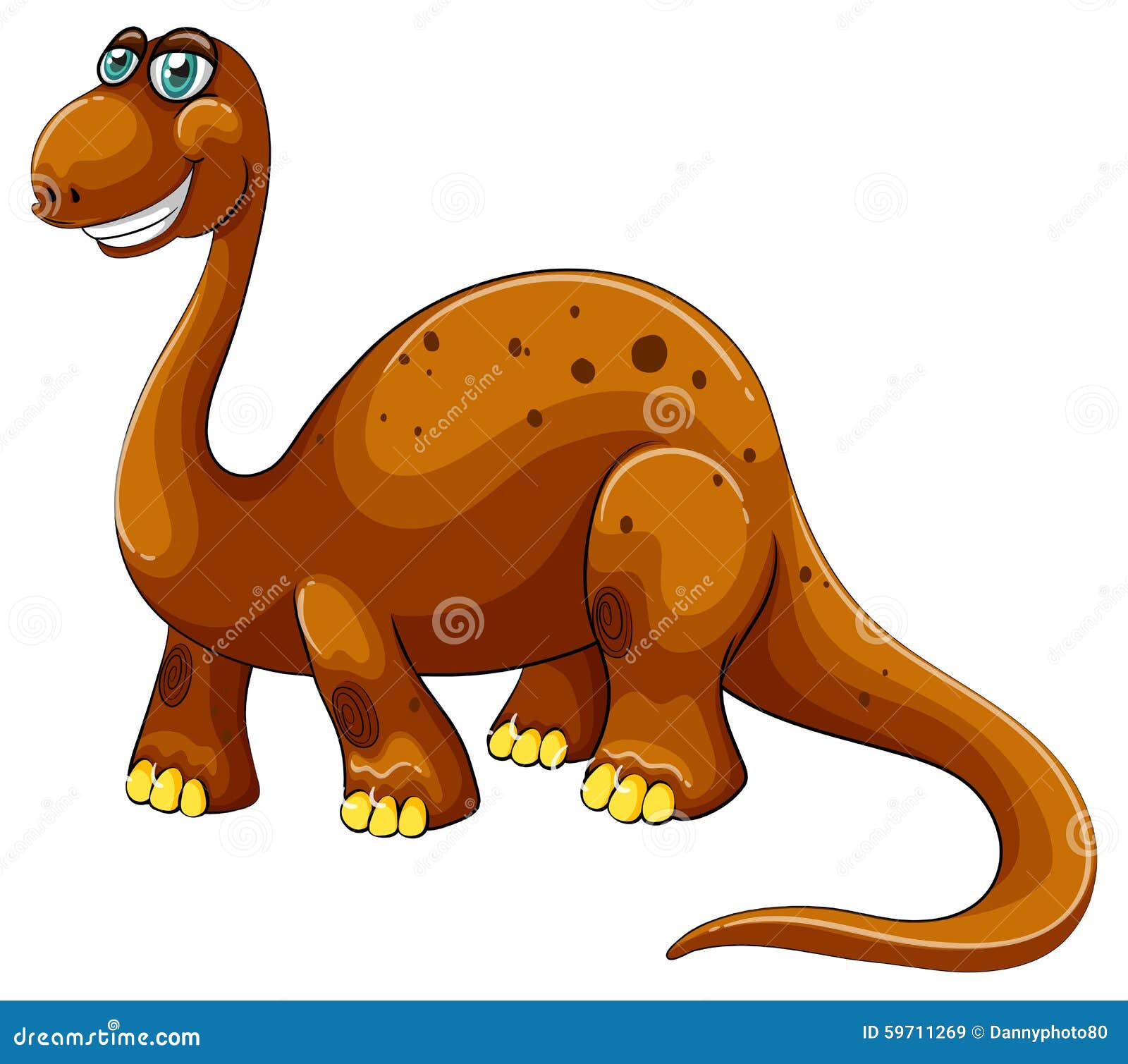 Large Dinosaur Smiling on White Stock Vector - Illustration of clip ...