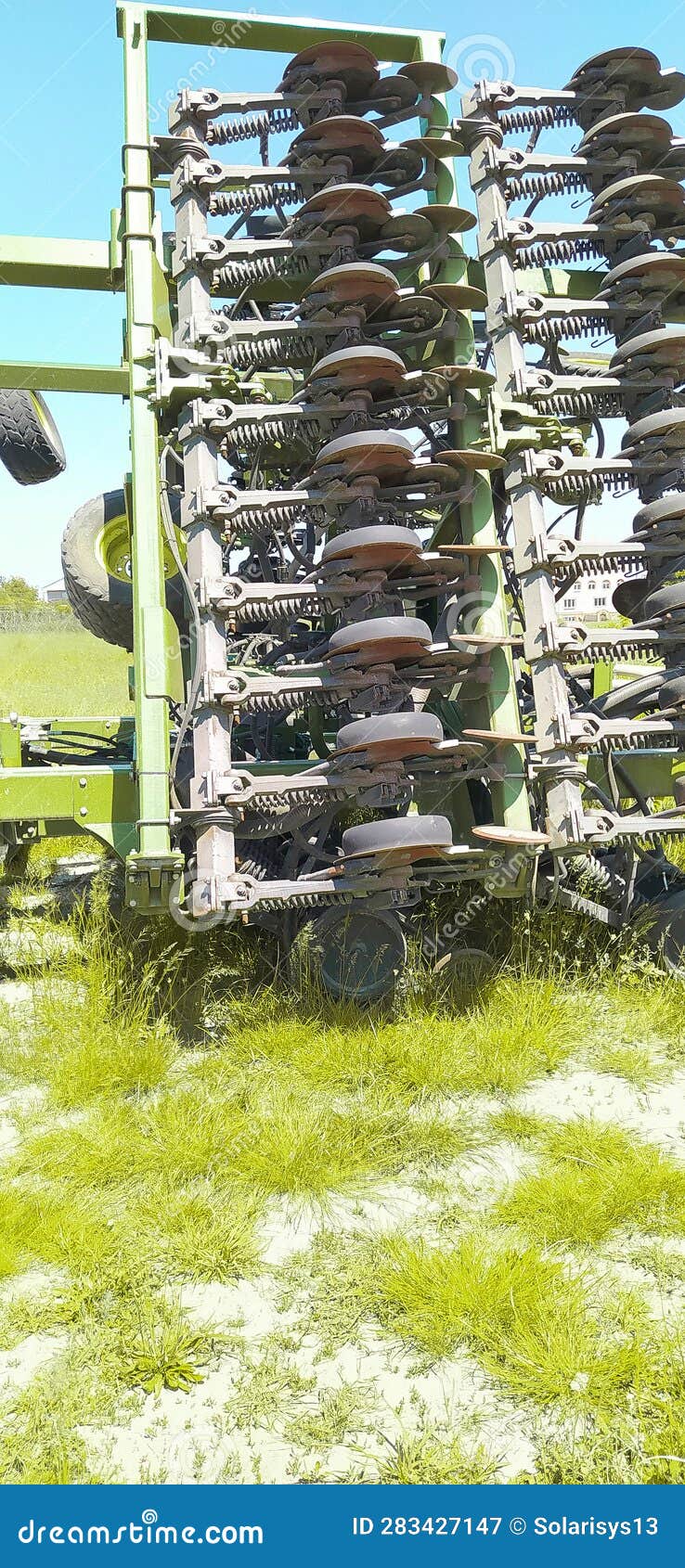 Large Disc Plough, Towing for Tractors To Plow Fields Stock Image ...