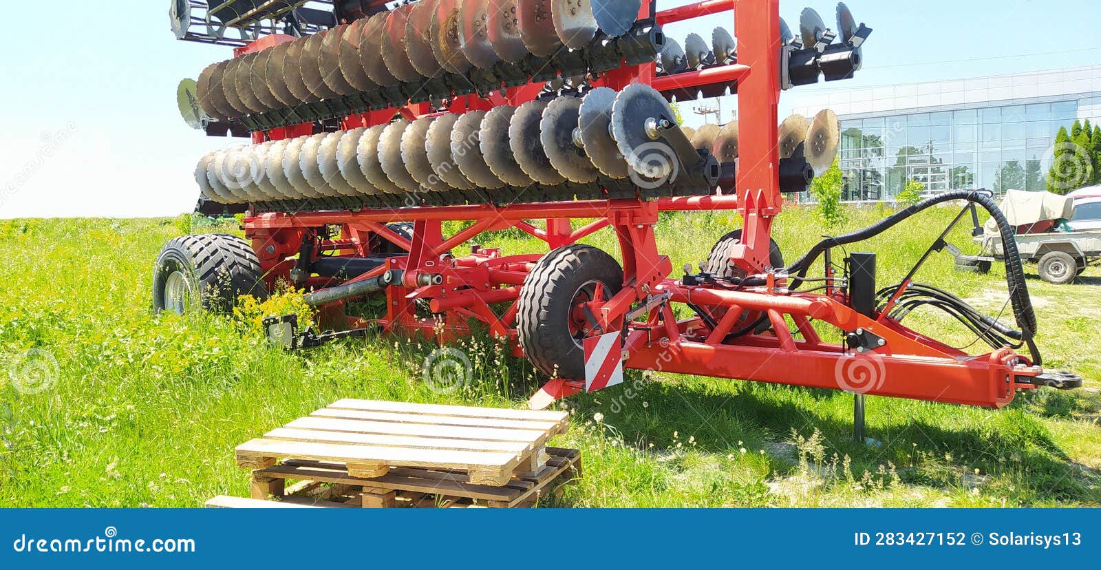 Large Disc Plough, Towing for Tractors To Plow Fields Stock Photo ...