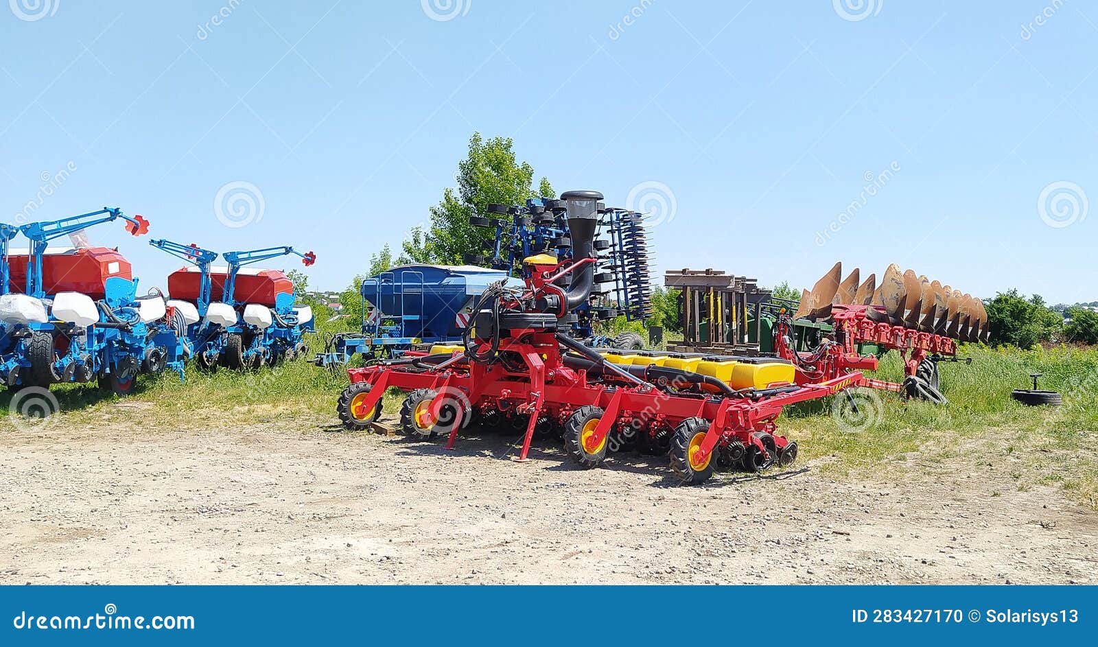 Large Disc Plough, Towing for Tractors To Plow Fields Stock Photo ...