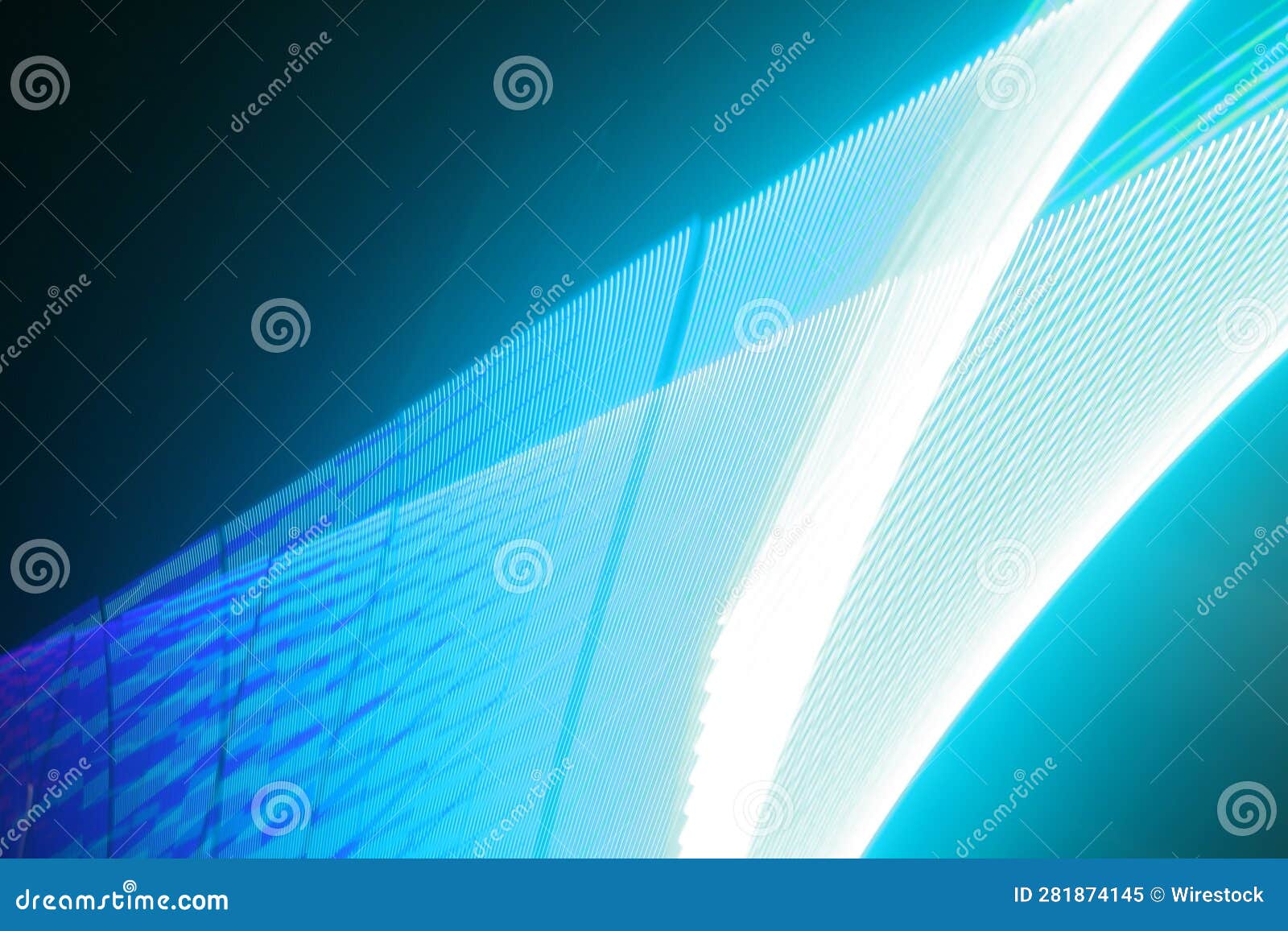 Large Display Featuring a Pattern of Blue Lights Radiating Outward ...