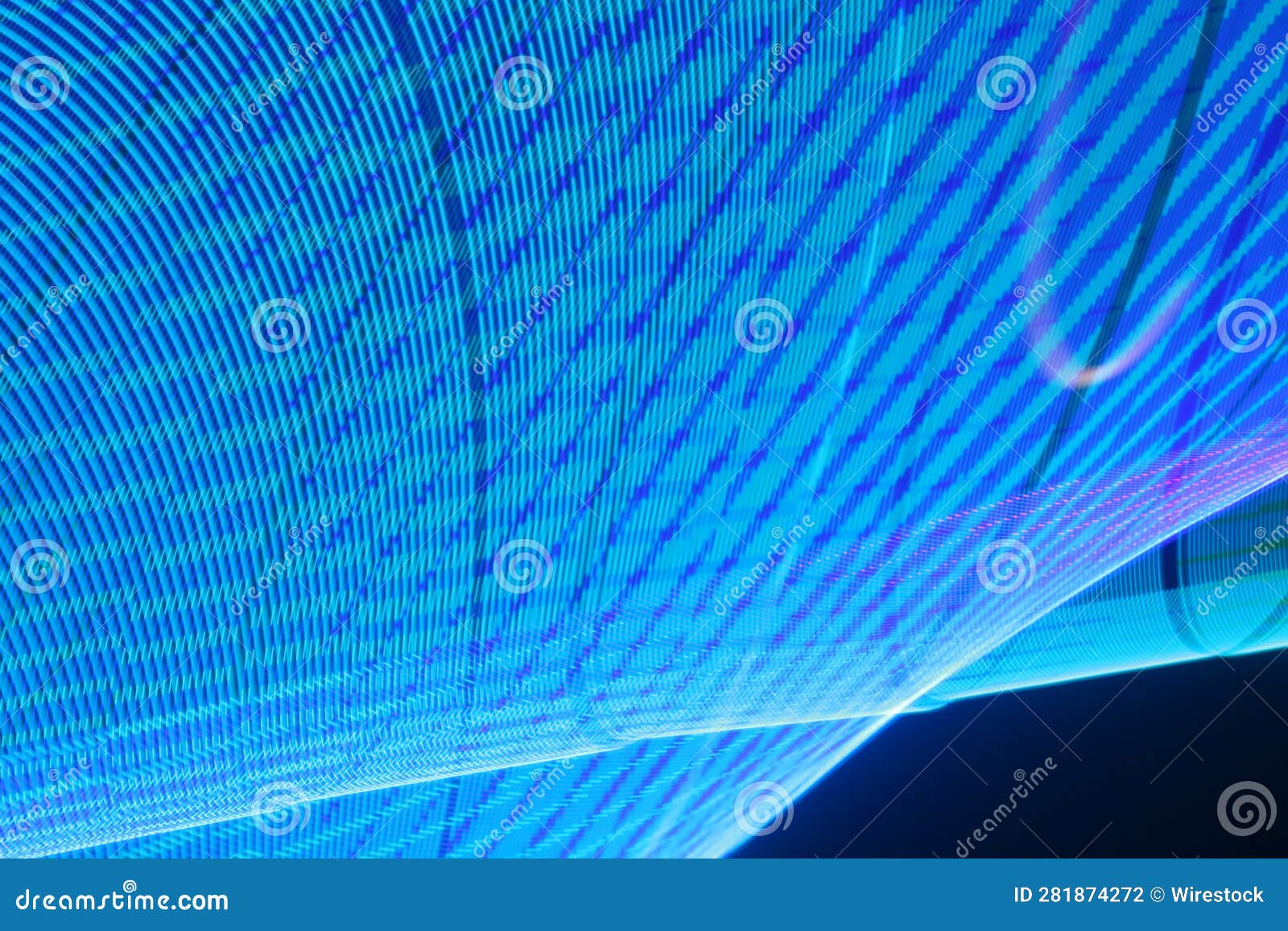Large Display Featuring a Pattern of Blue Lights Radiating Outward ...