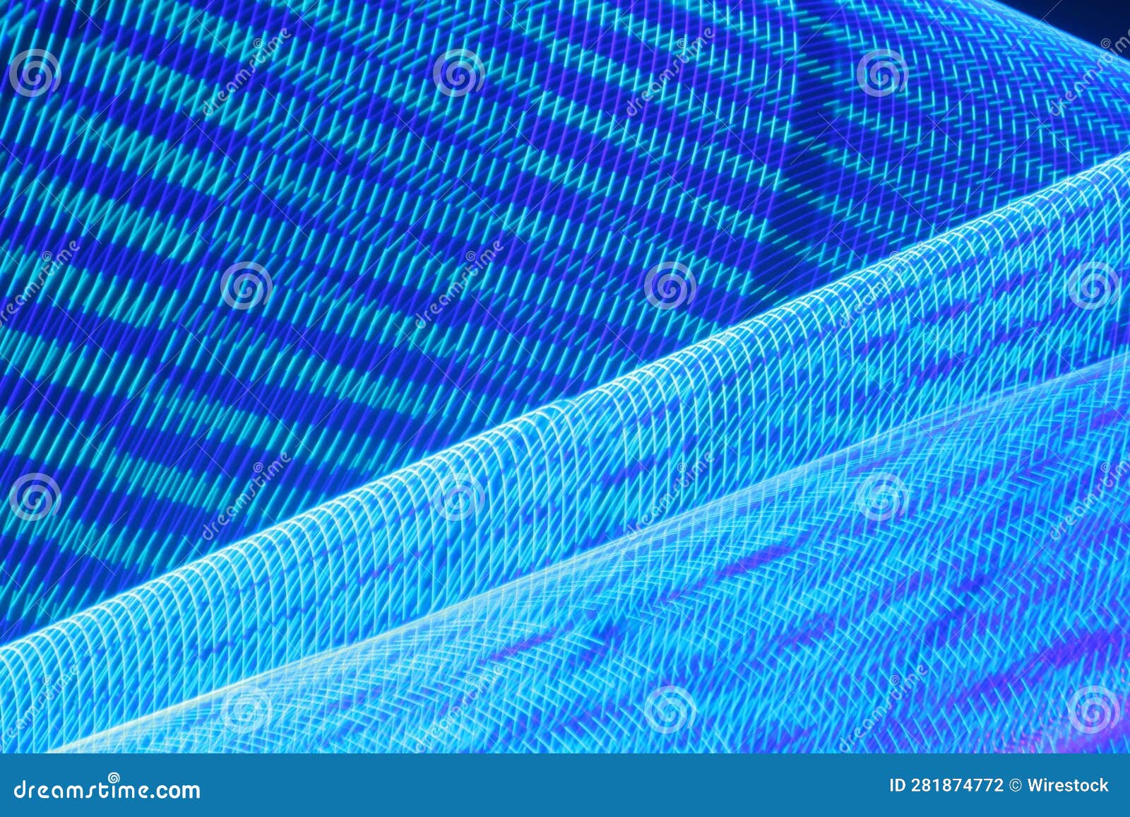 Large Display Featuring a Pattern of Blue Lights Radiating Outward ...