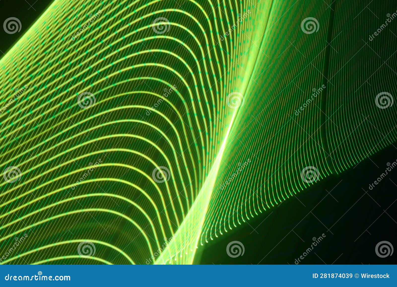 Large Display Featuring a Pattern of Green Lights Radiating Outward ...