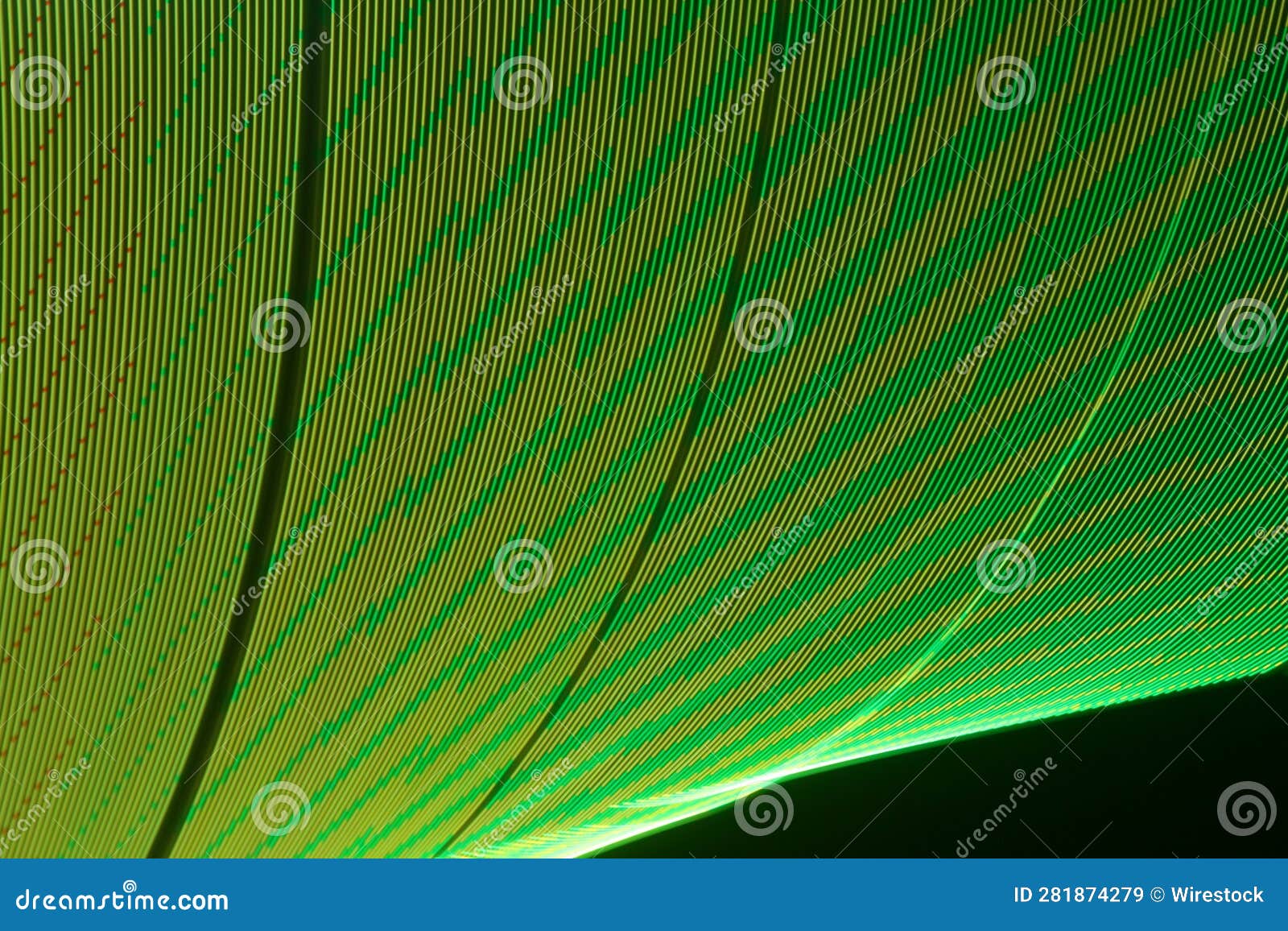 Large Display Featuring a Pattern of Green Lights Radiating Outward ...