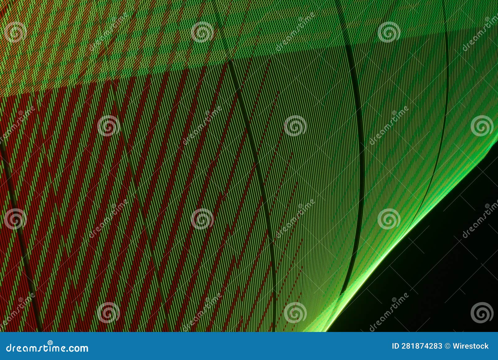 Large Display Featuring a Pattern of Green Lights Radiating Outward ...