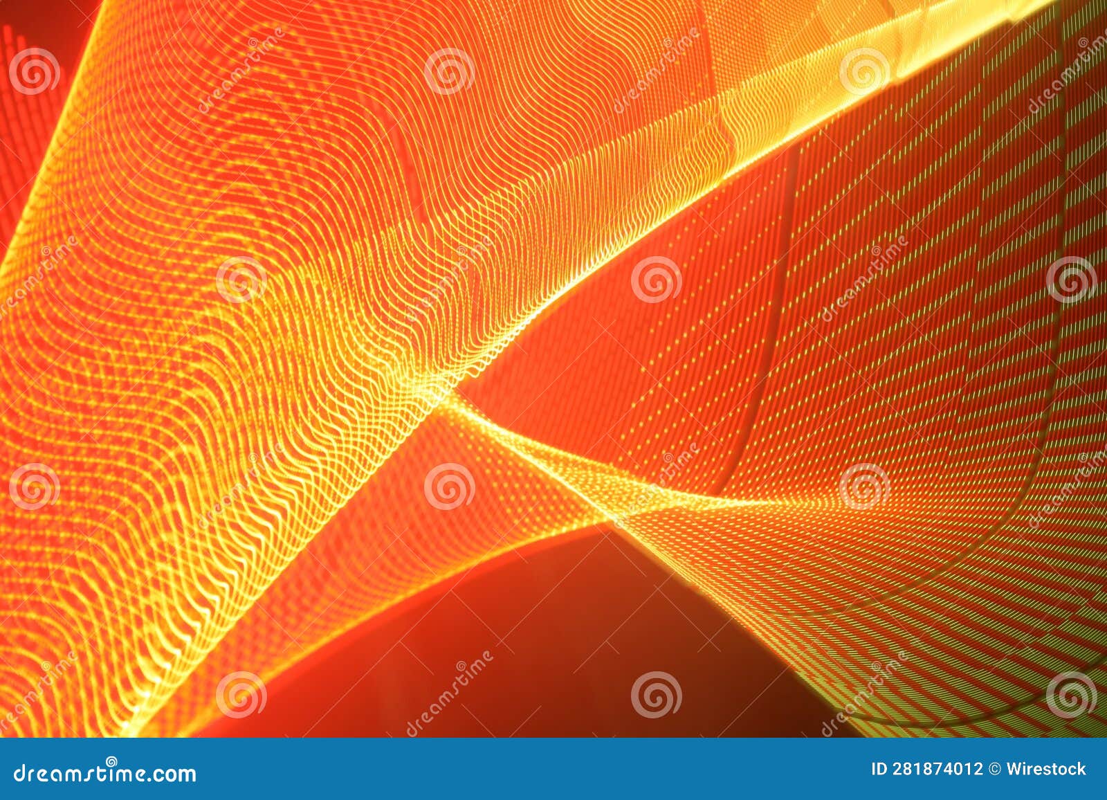 Large Display Featuring a Pattern of Orange Lights Radiating Outward ...
