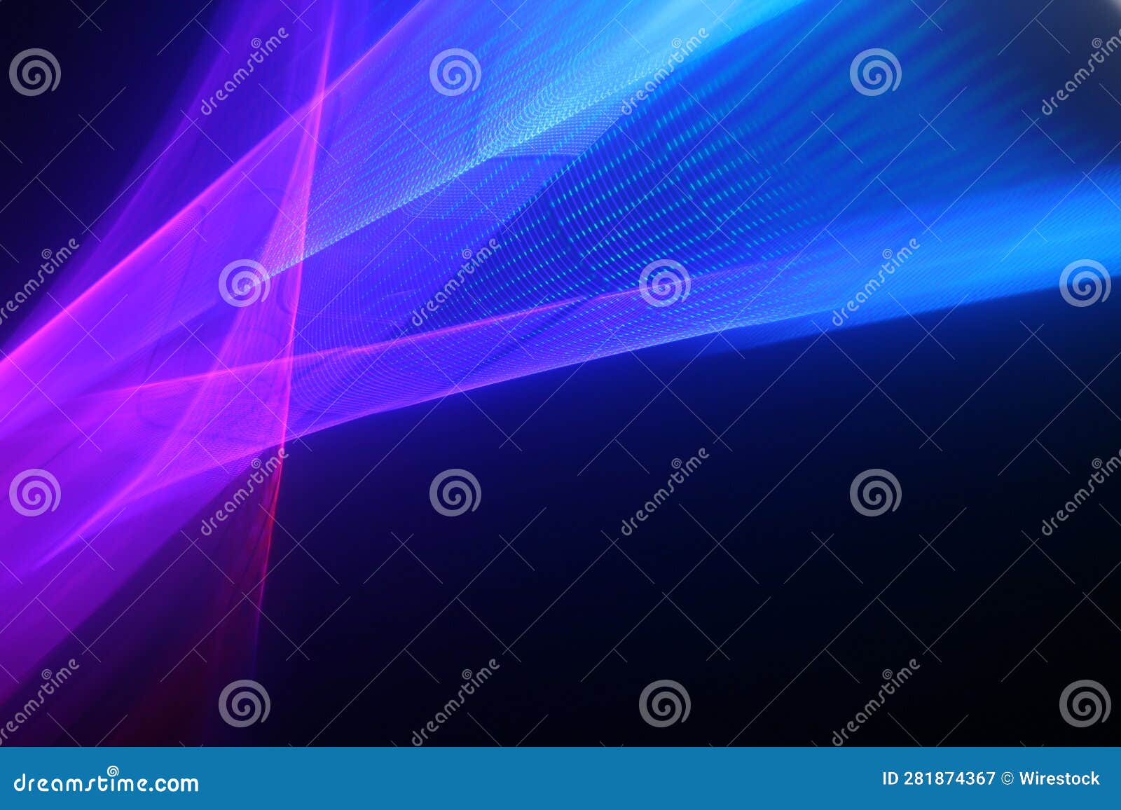 Large Display Featuring a Pattern of Purple and Blue Lights Radiating ...