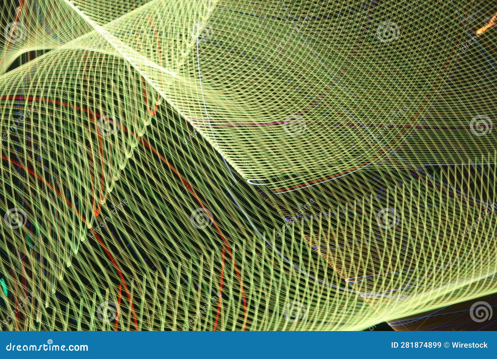 Large Display Featuring a Pattern of Red and Green Lights Radiating ...