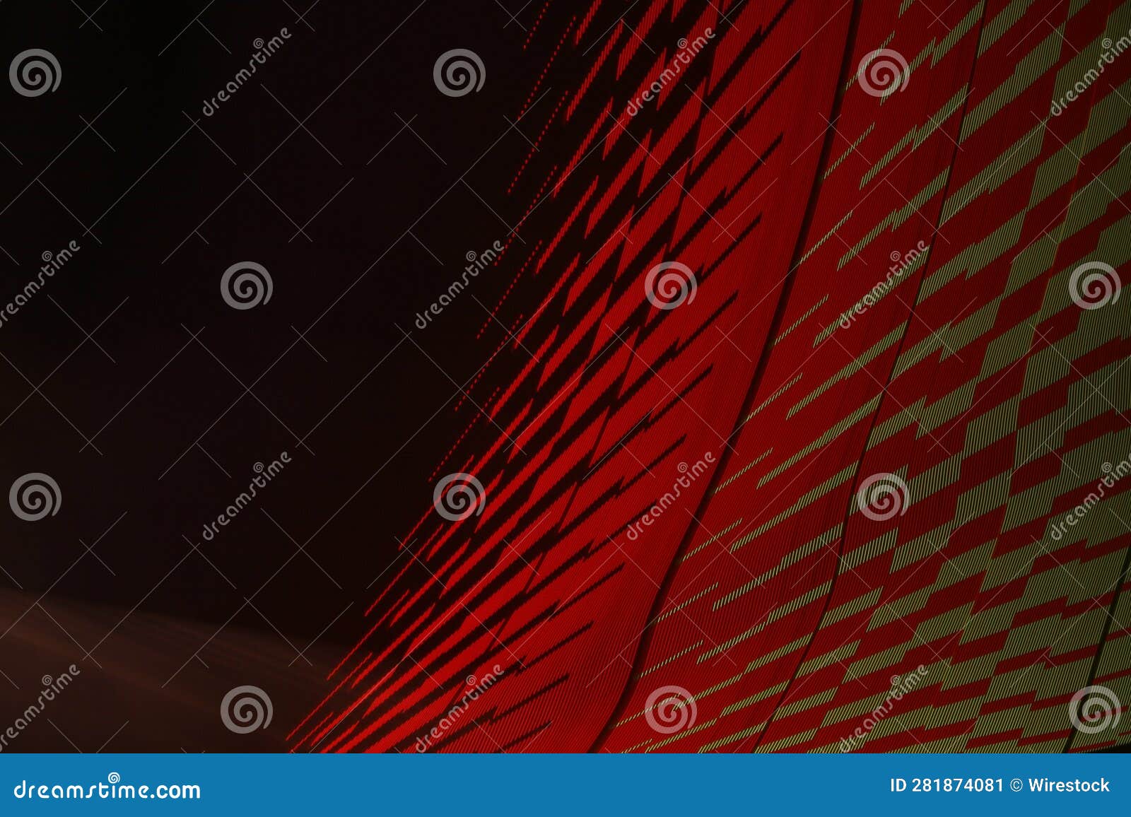 Large Display Featuring a Pattern of Red Lights Radiating Outward Along ...