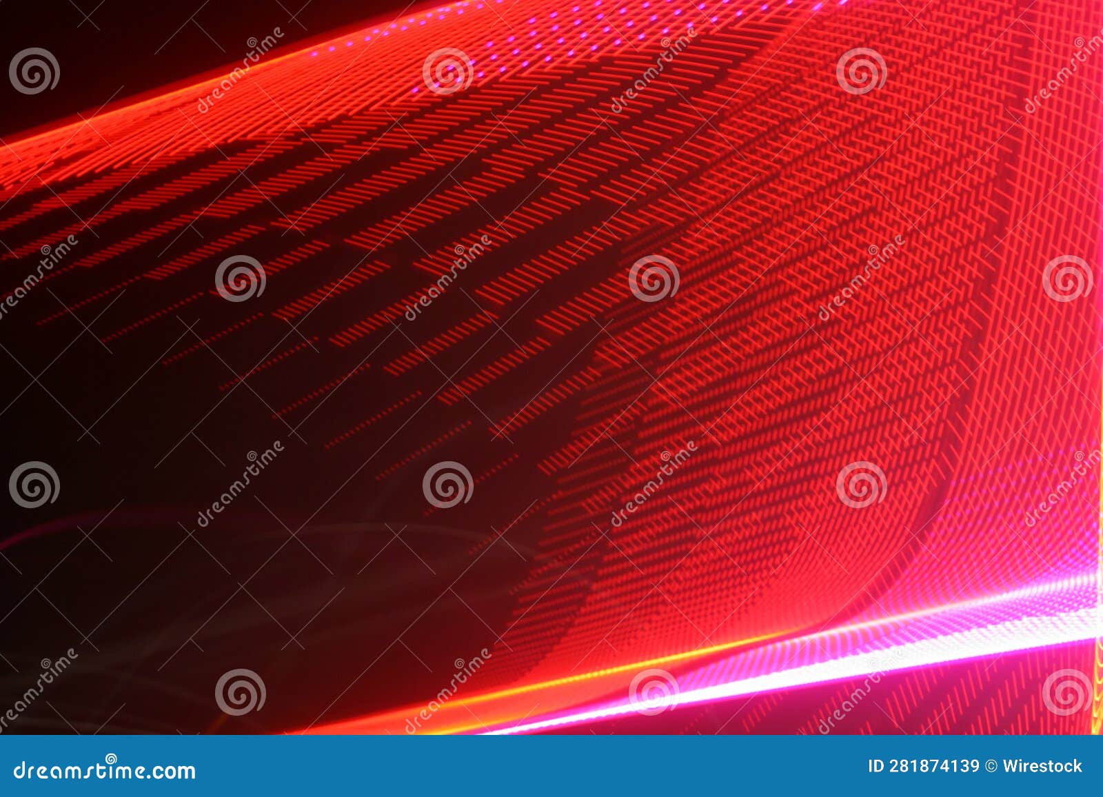 Large Display Featuring a Pattern of Red Lights Radiating Outward Along ...
