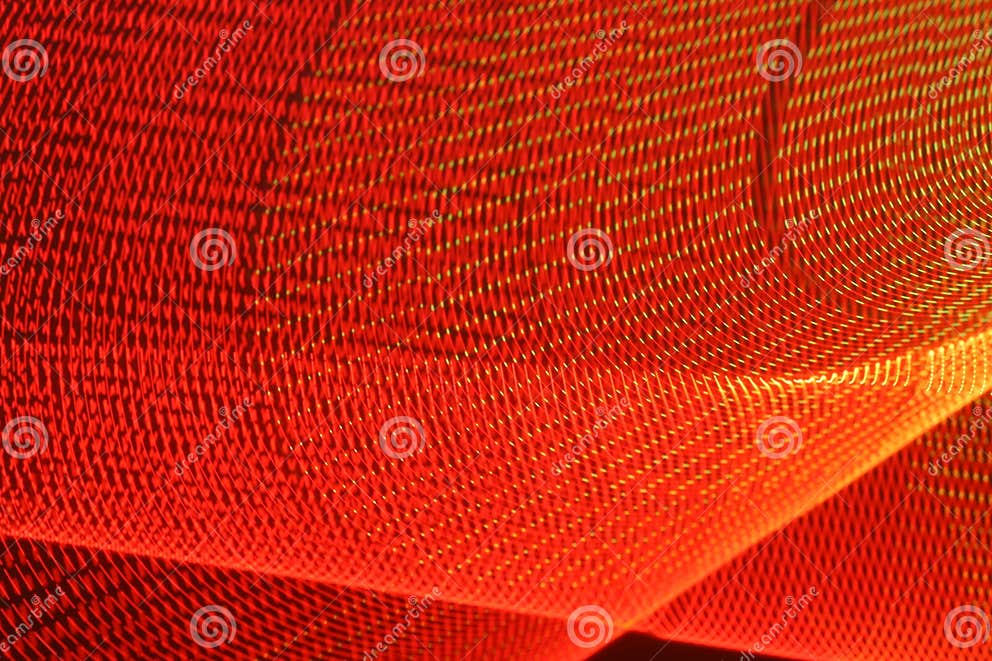 Large Display Featuring a Pattern of Red Lights Radiating Outward Along ...