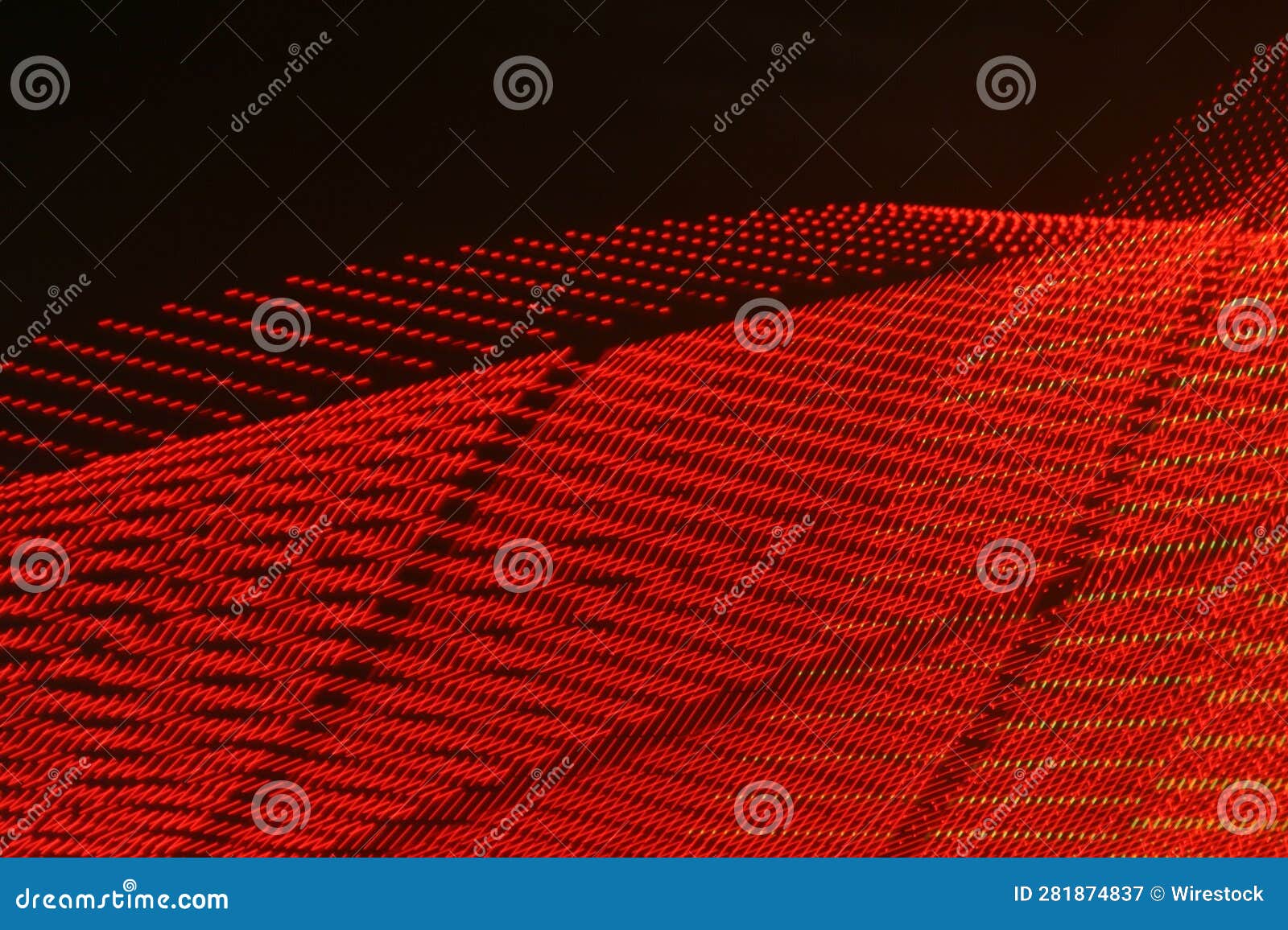 Large Display Featuring a Pattern of Red Lights Radiating Outward Along ...