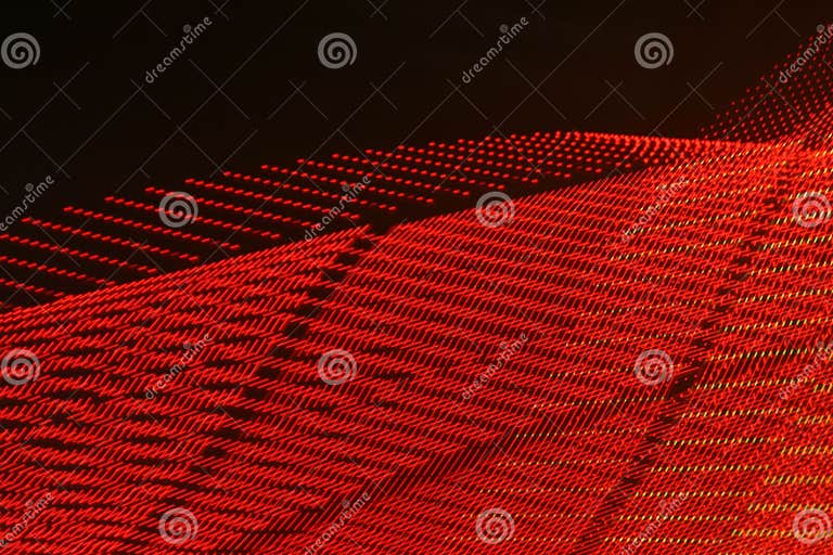 Large Display Featuring a Pattern of Red Lights Radiating Outward Along ...