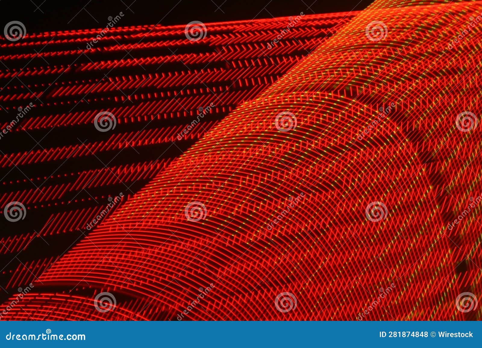 Large Display Featuring a Pattern of Red Lights Radiating Outward Along ...
