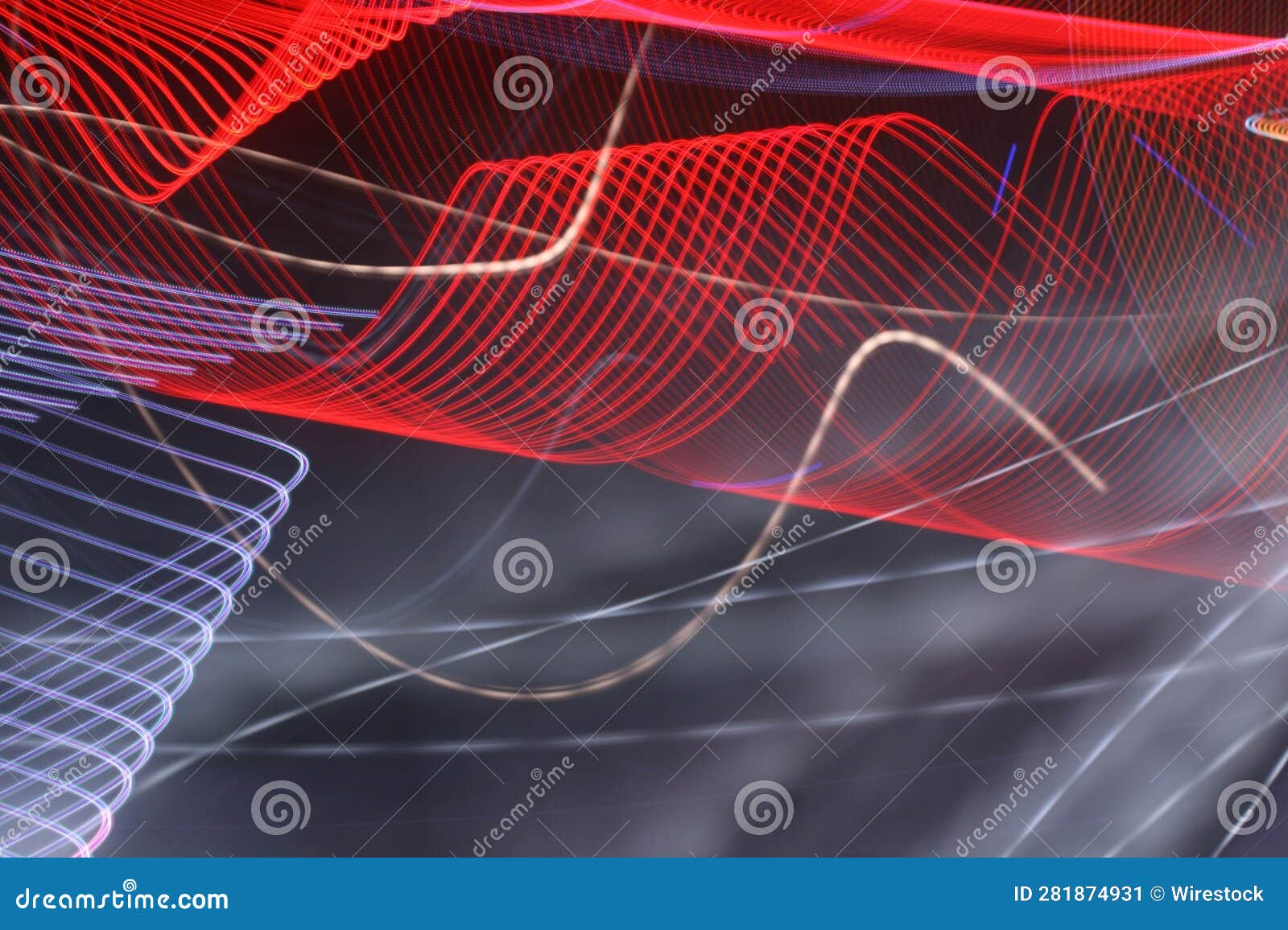 Large Display Featuring a Pattern of Red and White Lights Radiating ...