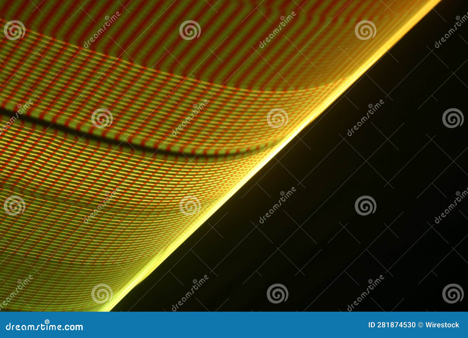 Large Display Featuring a Pattern of Red and Yellow Lights Radiating ...