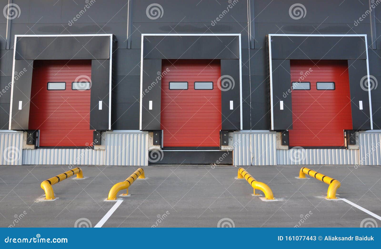 A Large Distribution Warehouse with Gates for Loading Goods Stock Image ...