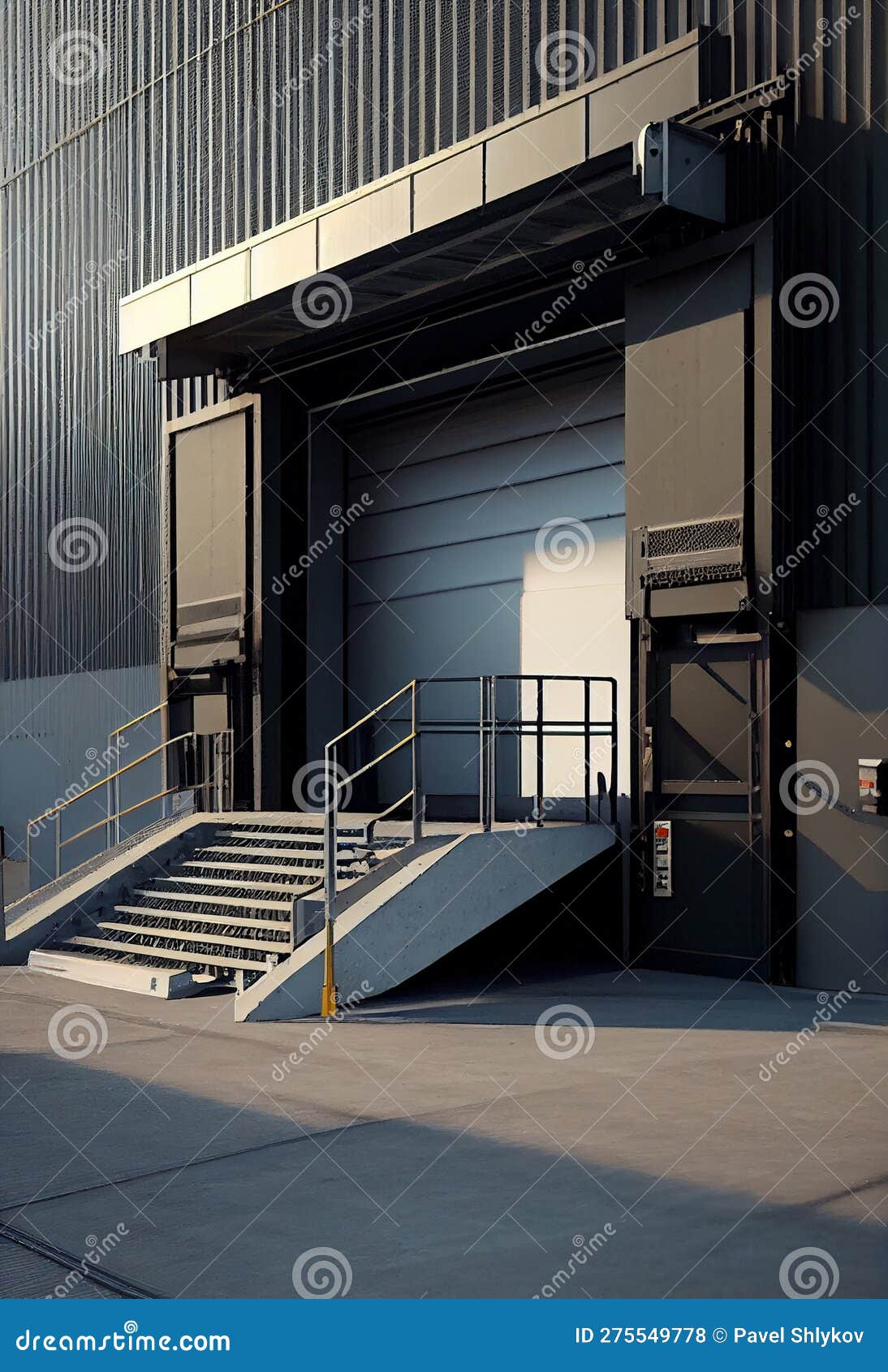 Large Distribution Warehouse with Gates for Loading Goods Stock ...