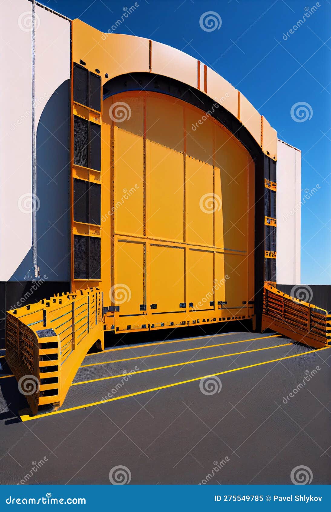 Large Distribution Warehouse with Gates for Loading Goods Stock ...