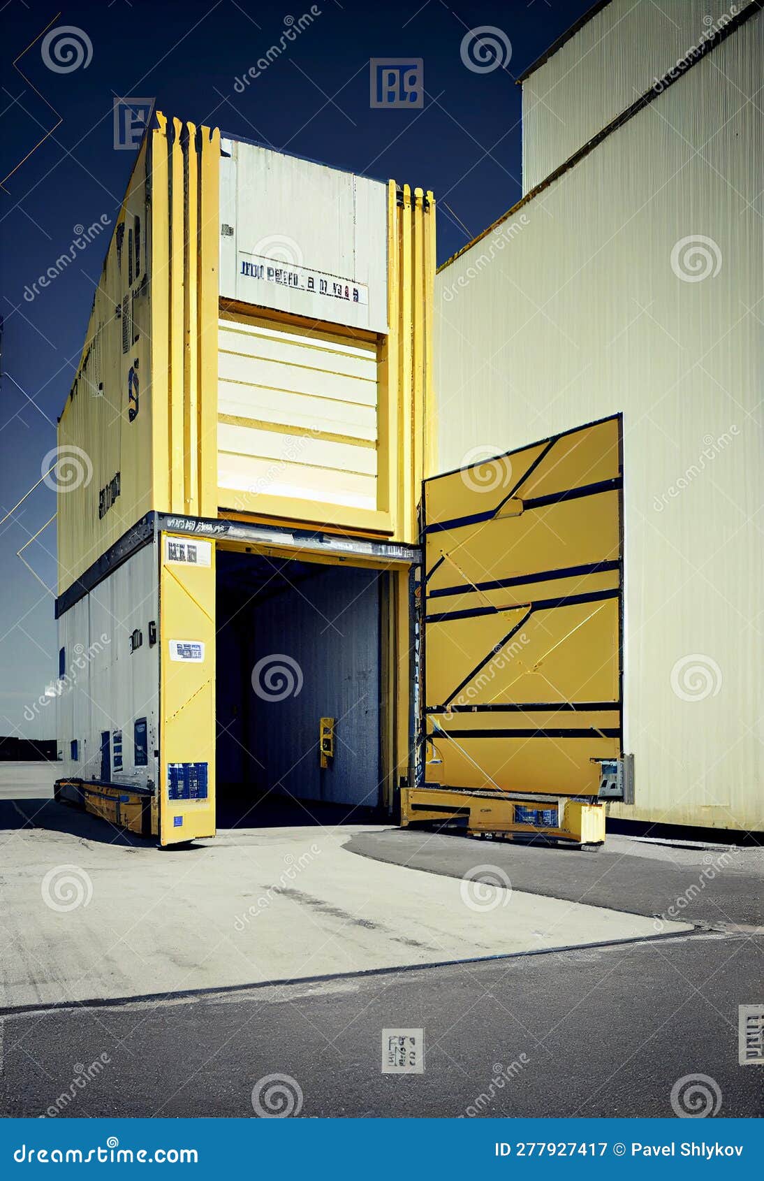 Large Distribution Warehouse with Gates for Loading Goods Stock ...
