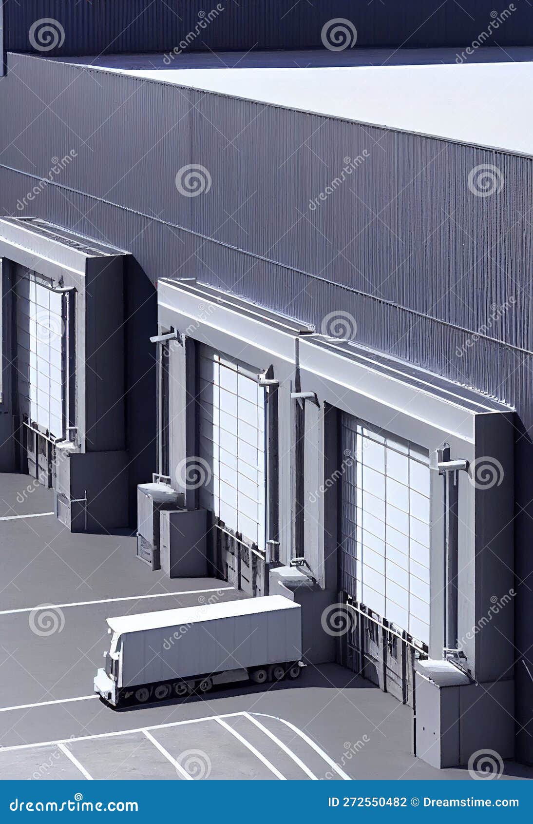 Large Distribution Warehouse with Gates for Loading Goods Stock ...