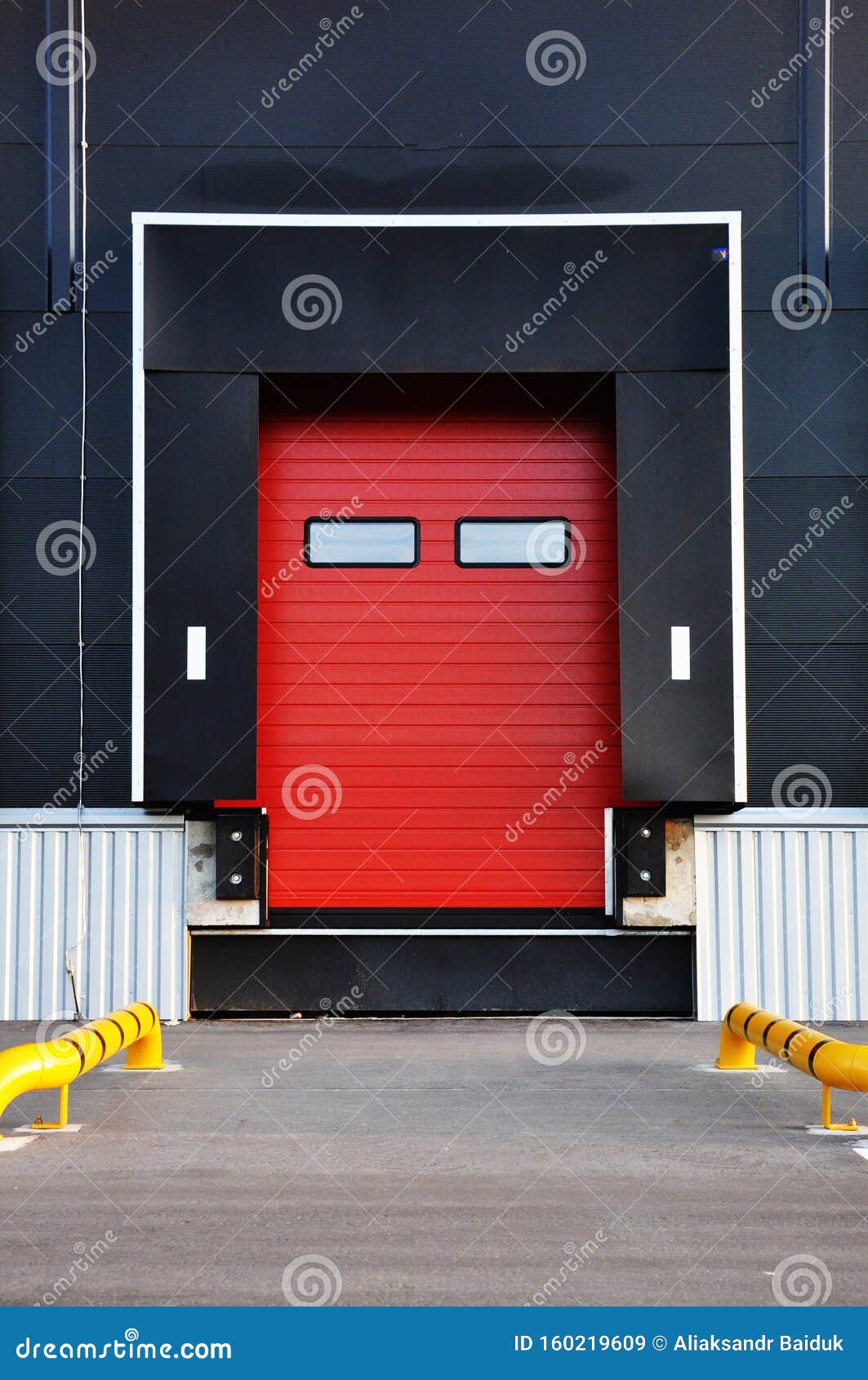 A Large Distribution Warehouse with Gates for Loading Goods Stock Image ...