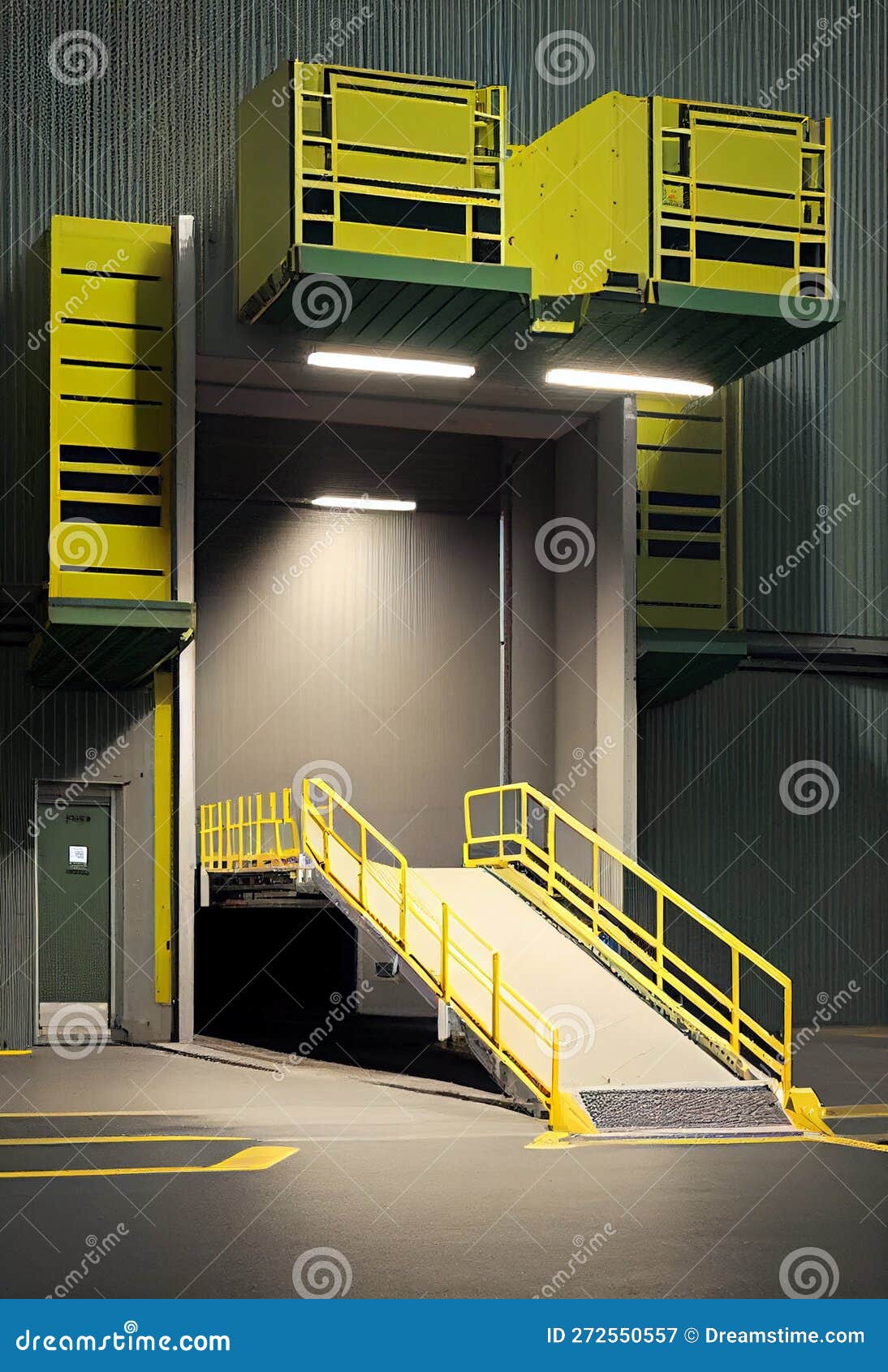 Large Distribution Warehouse with Gates for Loading Goods Stock ...