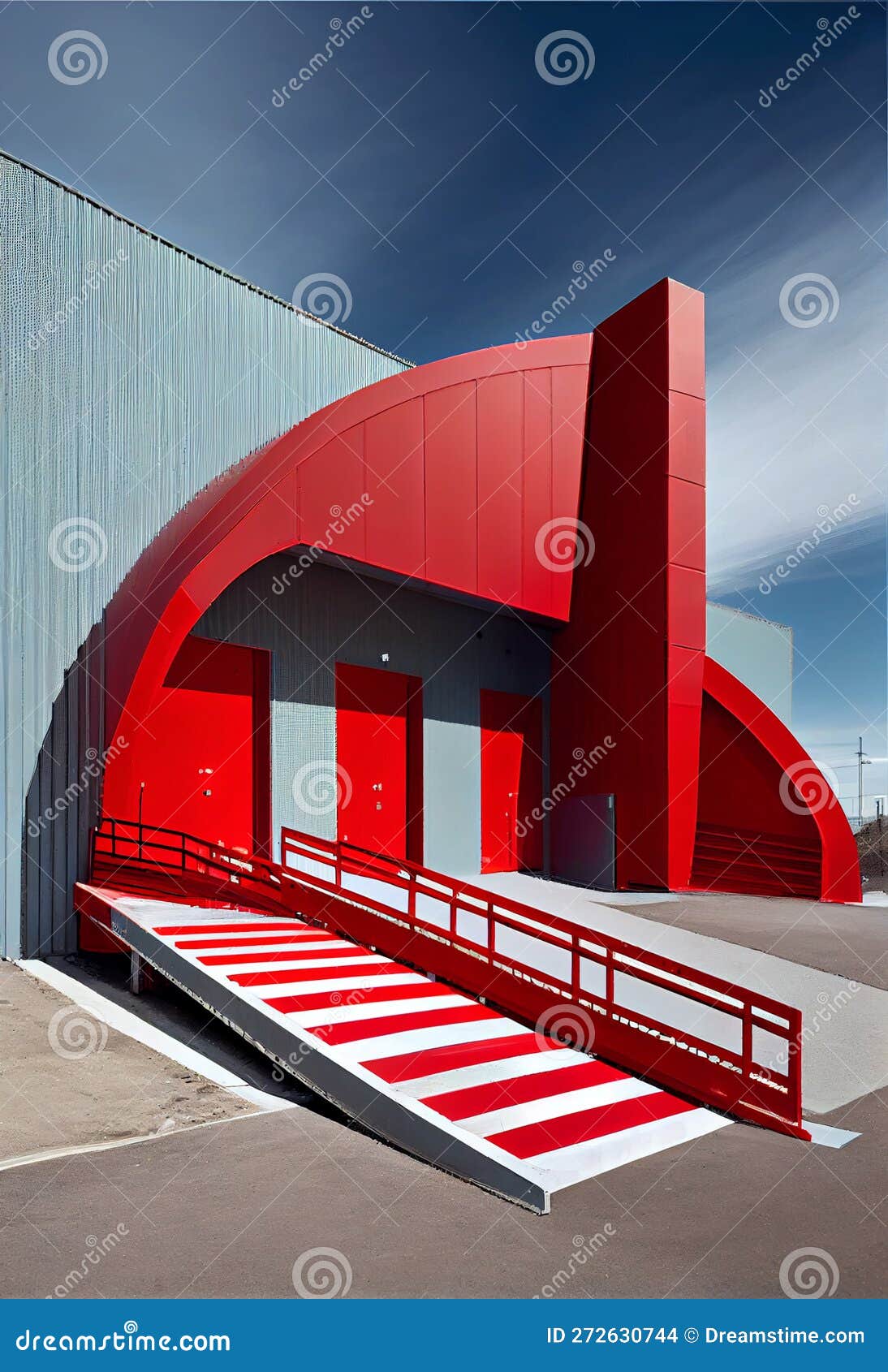 Large Distribution Warehouse with Gates for Loading Goods Stock ...