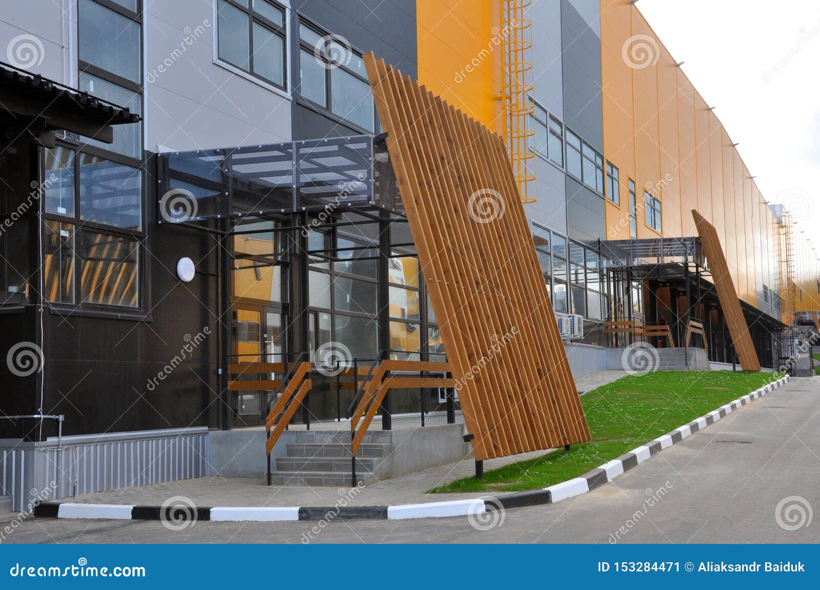 A Large Distribution Warehouse with Gates for Loading Goods Stock Image ...