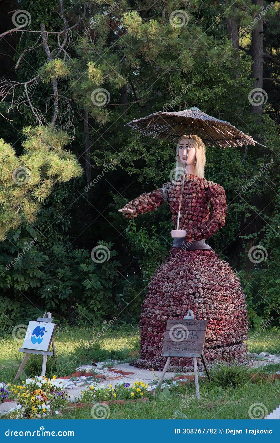 A Large Doll Made of Pine Cones Editorial Photography - Image of ...