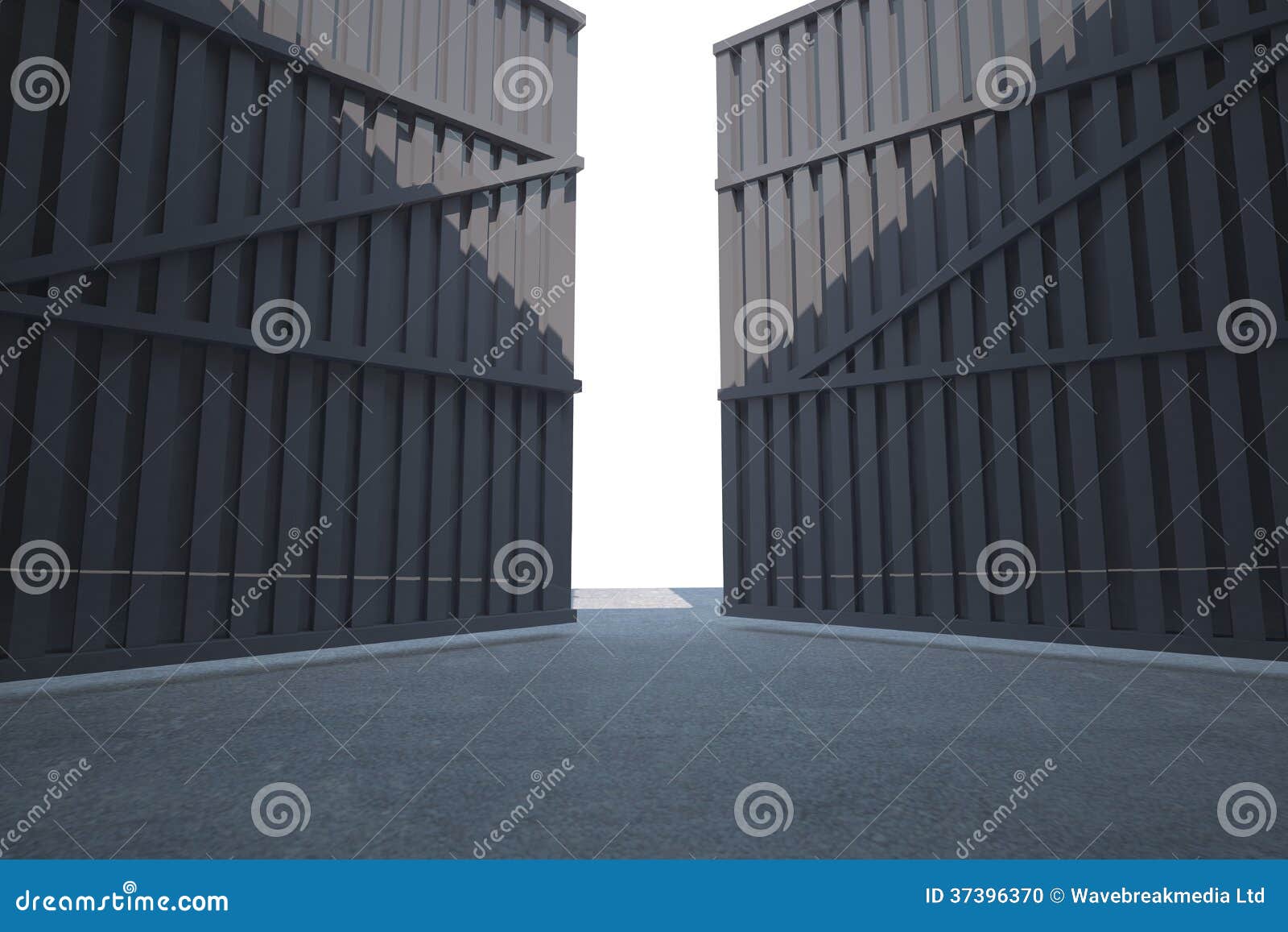 Large doors opening stock illustration. Illustration of open - 37396370