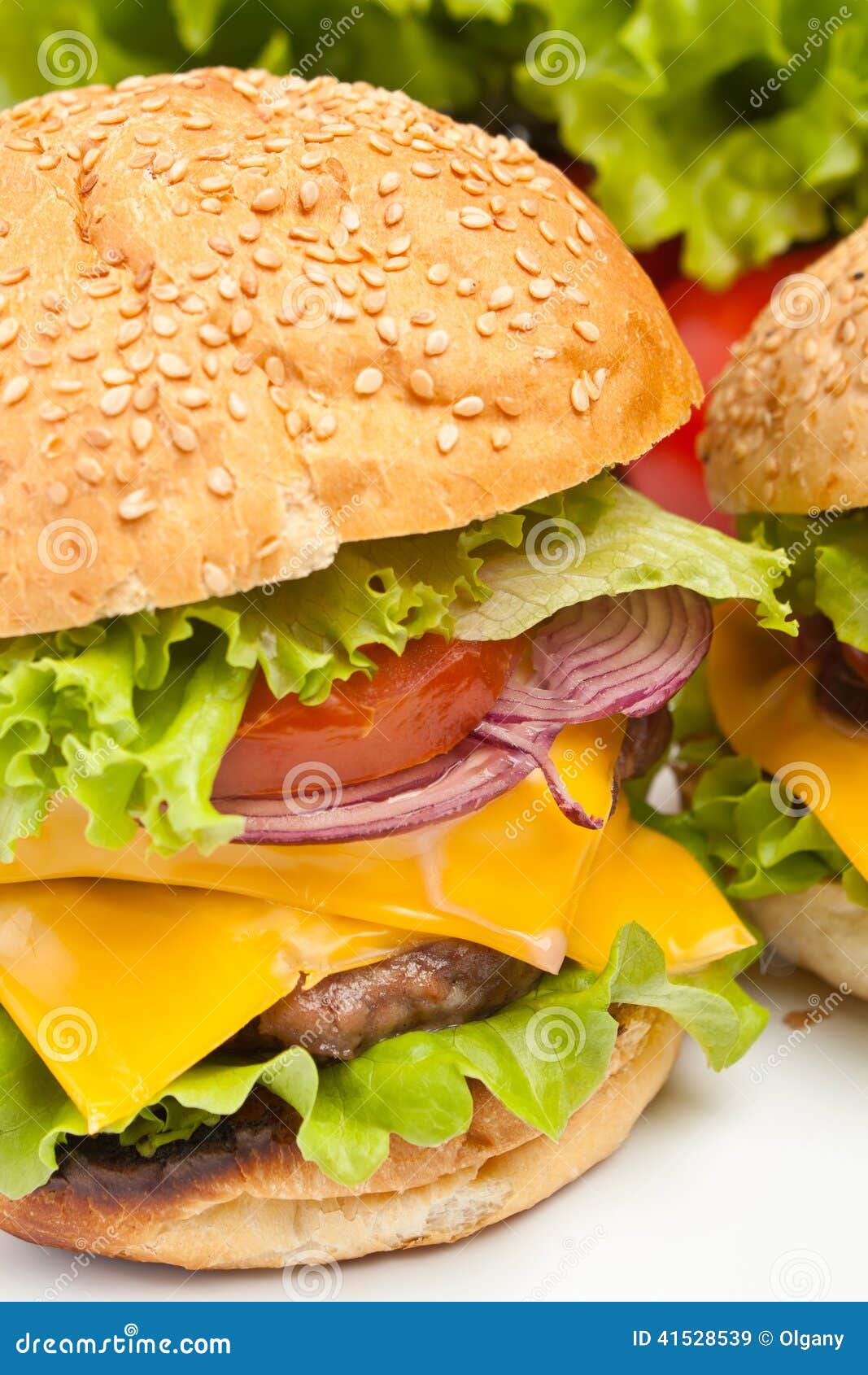 Large double cheeseburger stock image. Image of large - 41528539