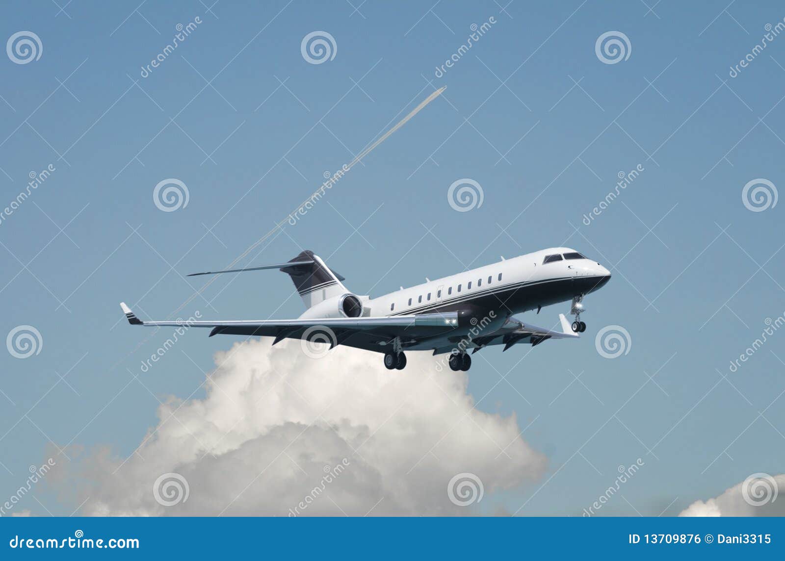Large Double Engine Business Jet Stock Photo - Image of airplane ...
