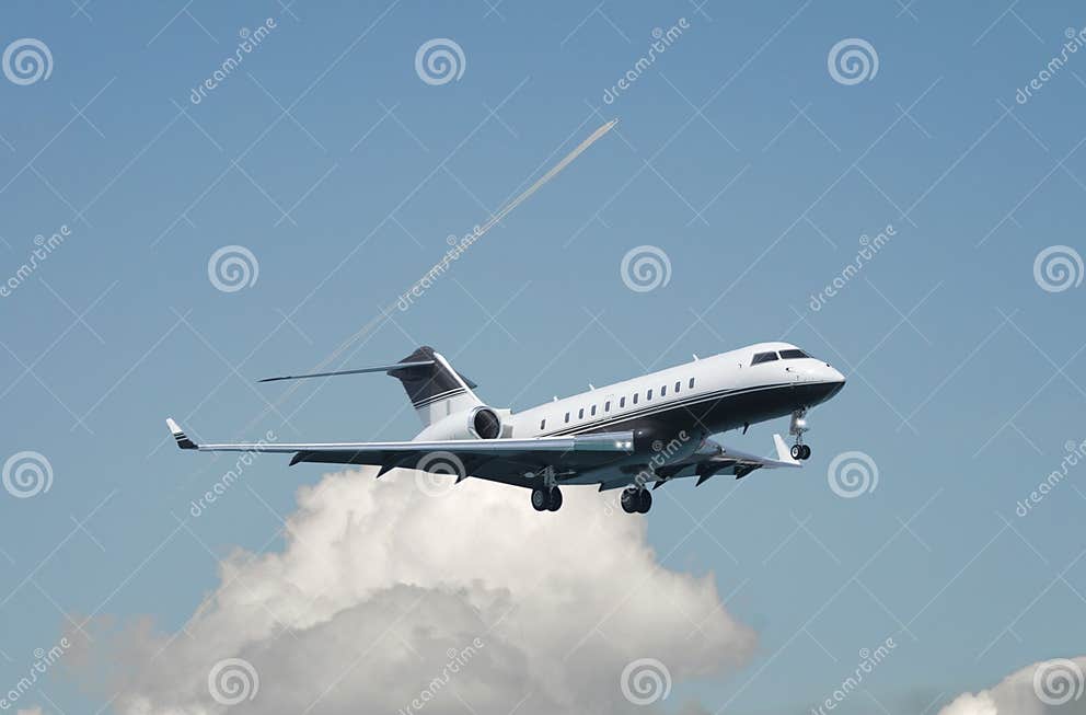 Large Double Engine Business Jet Stock Photo - Image of airplane ...