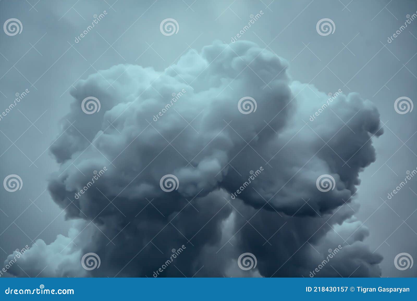 Large Dramatic Cloud on a Cloudy Sky. Emission of Factory, Air ...