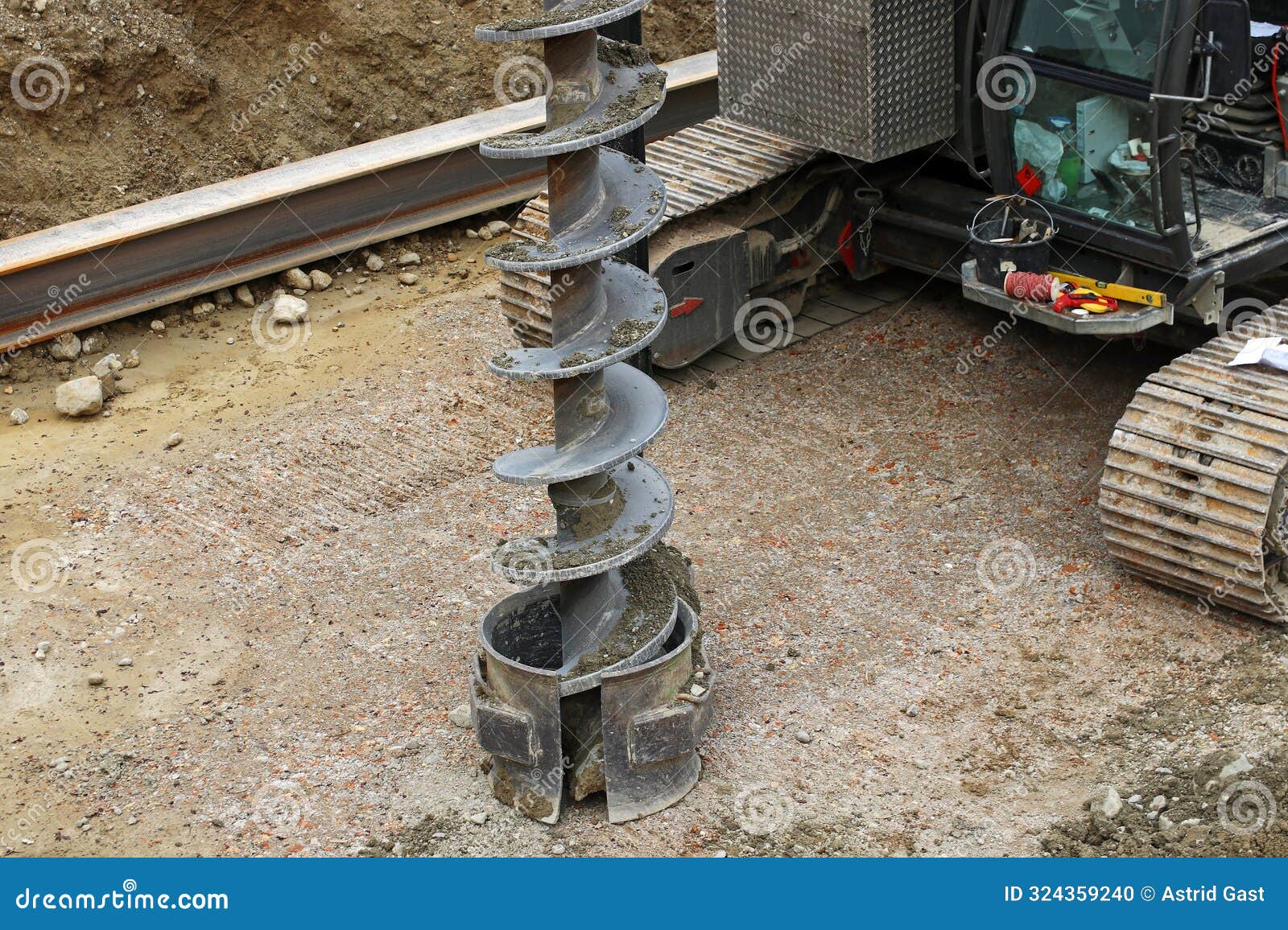 Large Drill For Geothermal Drilling Stock Image | CartoonDealer.com ...