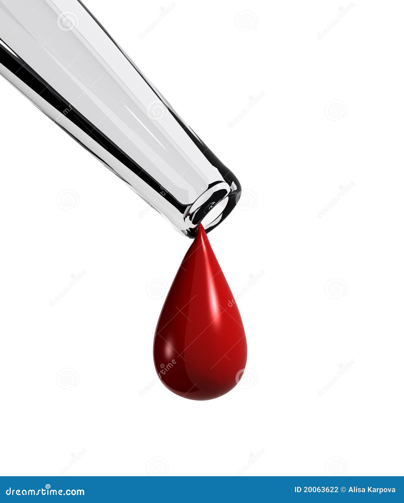 Large Drop Of Blood Analysis Stock Photography - Image: 20063622