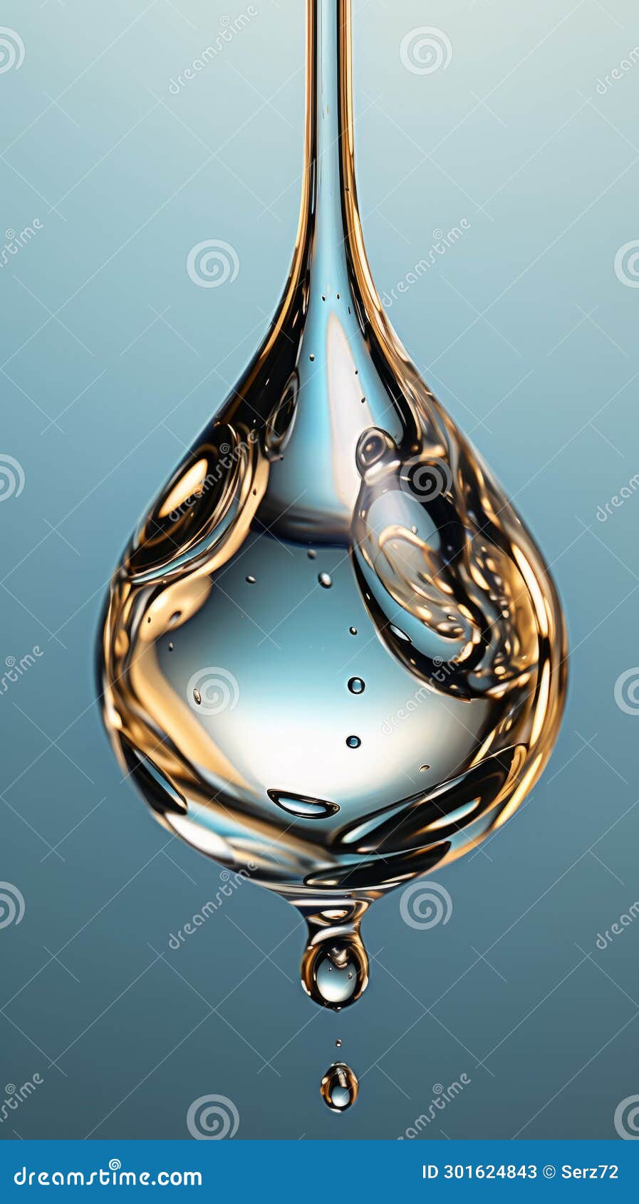 A Large Drop of Water Falls in the Water Stock Image - Image of ...