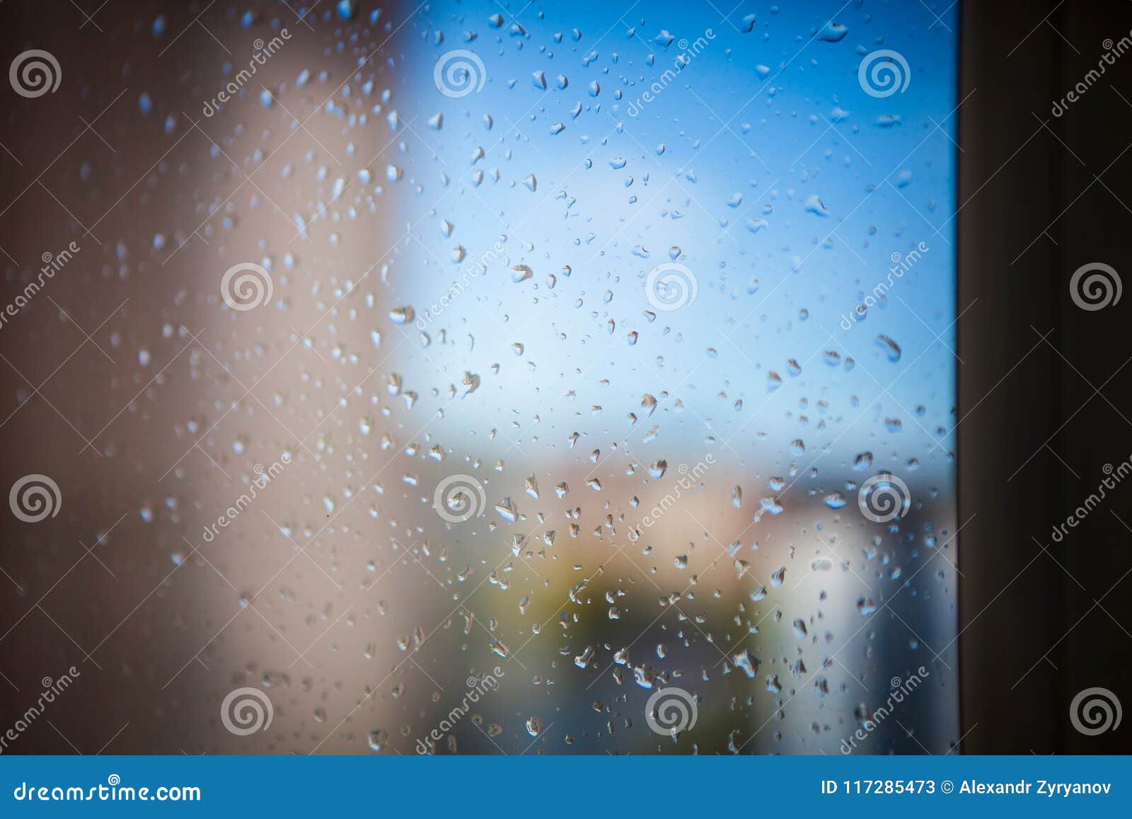 Rain Drops and Sunny in the Window Stock Image - Image of sunny, rainy ...