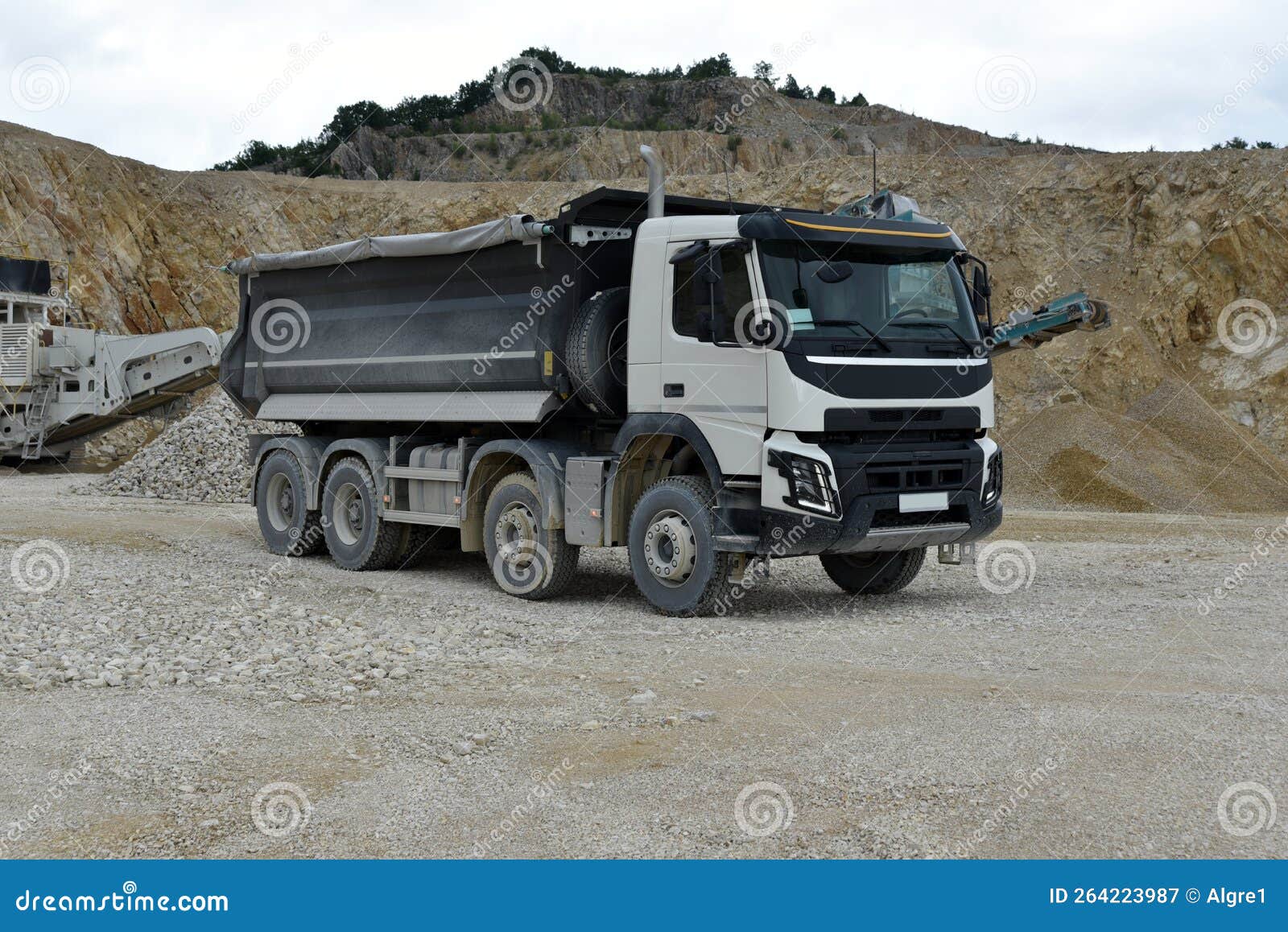 A Large Dump Truck is Parked in a Quarry Stock Image - Image of moving ...
