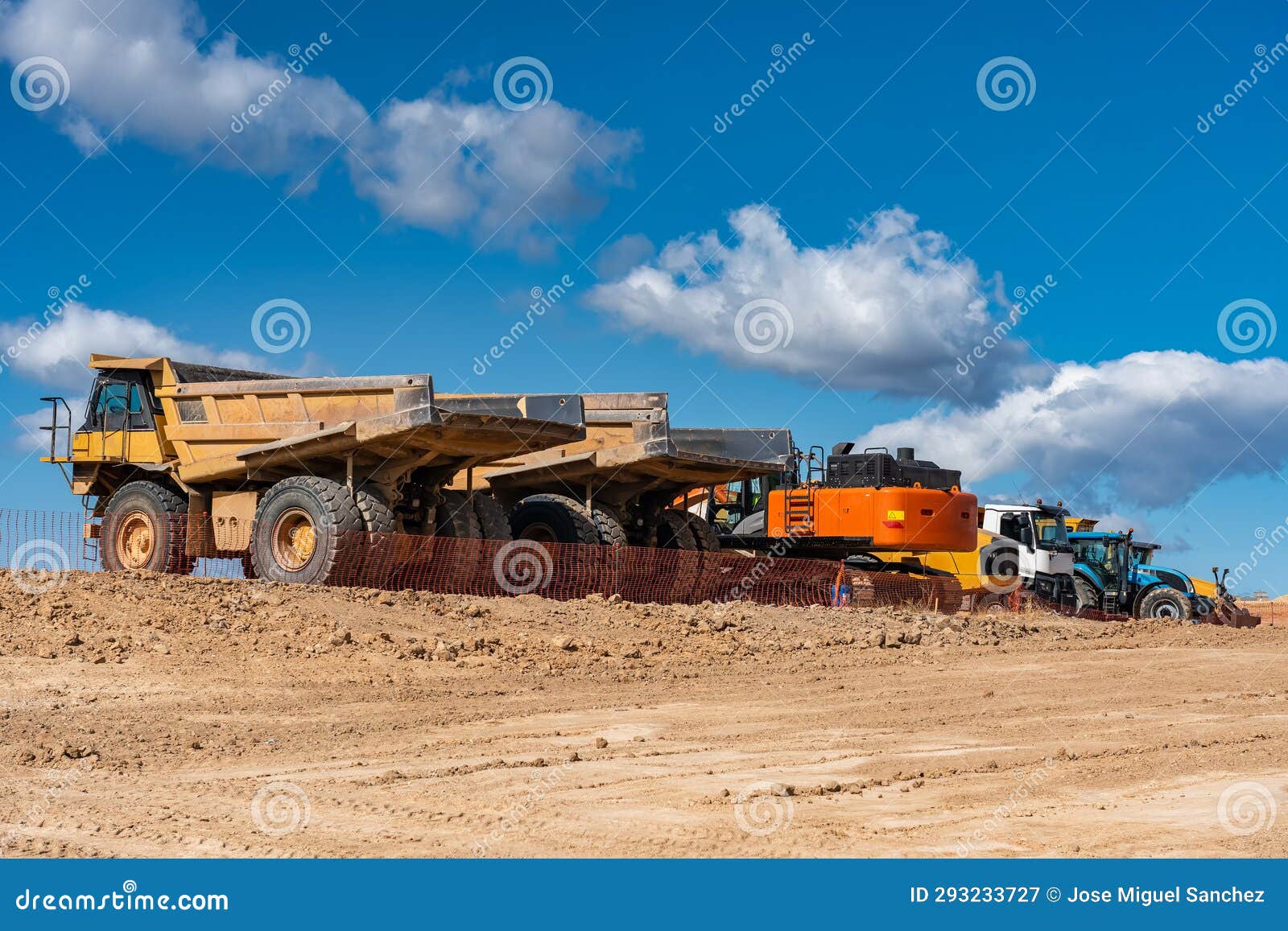 Large Earth Transport Trucks for Construction Sites, Stock Image ...