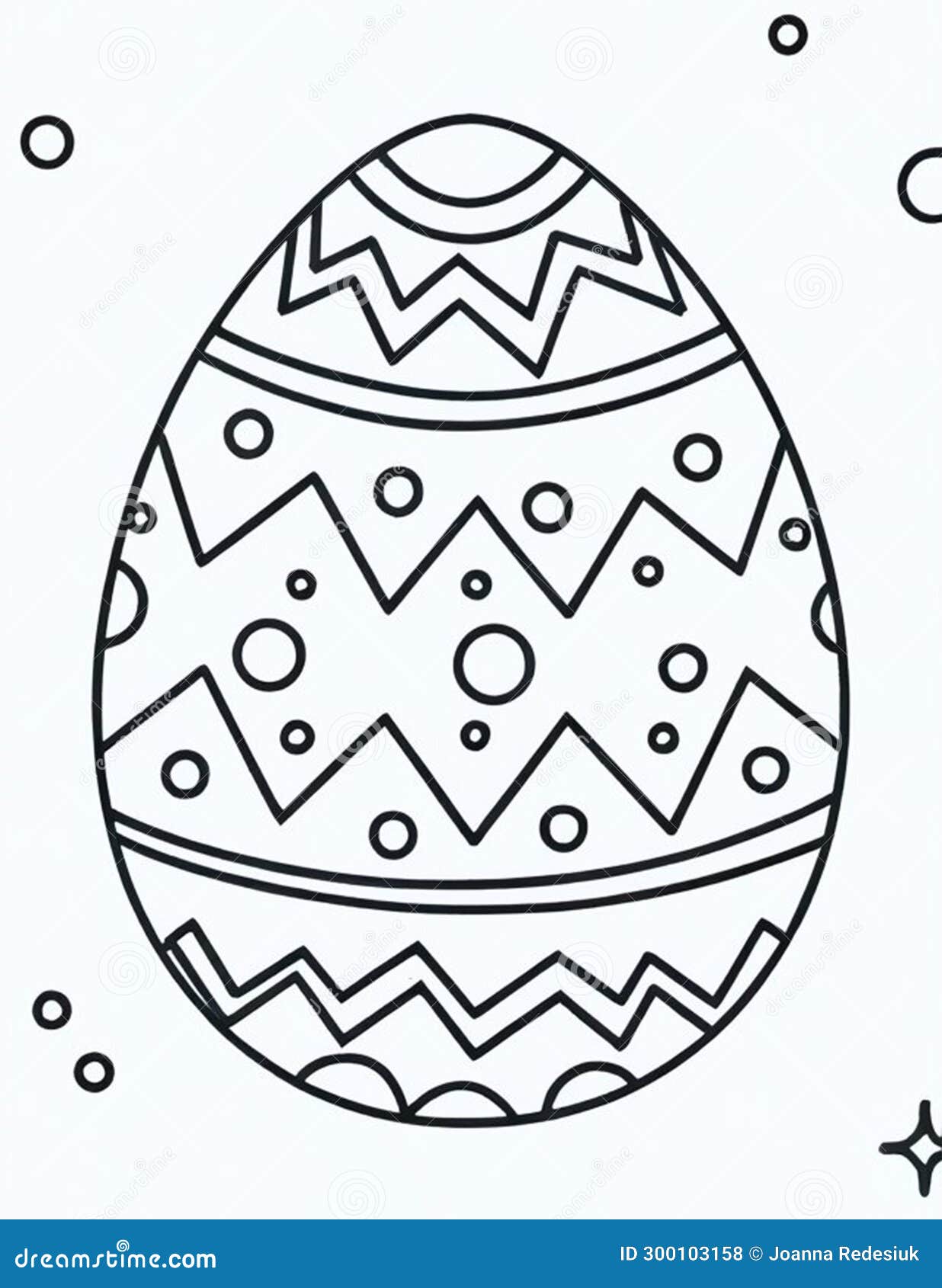 Big Easter Egg Coloring Page for Children for Easter Stock Illustration ...