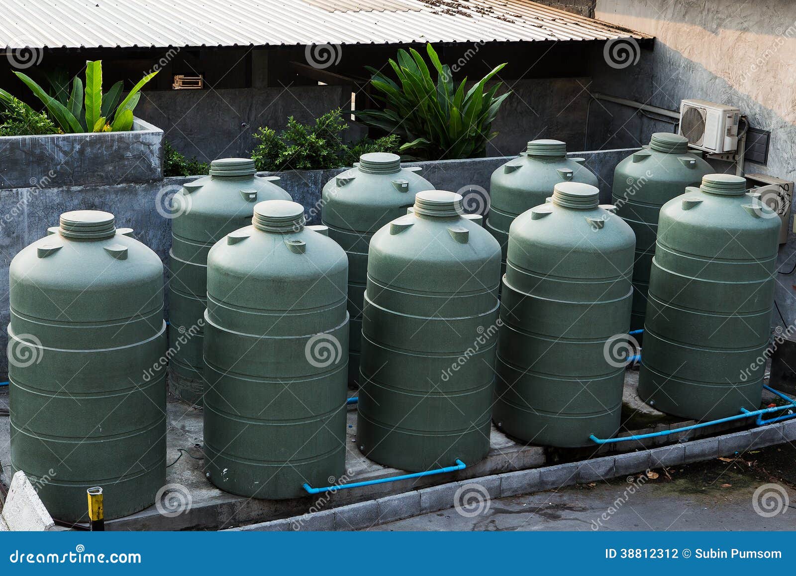 Large Eco- Friendly Water Storage Tank Stock Photo - Image of fluid ...
