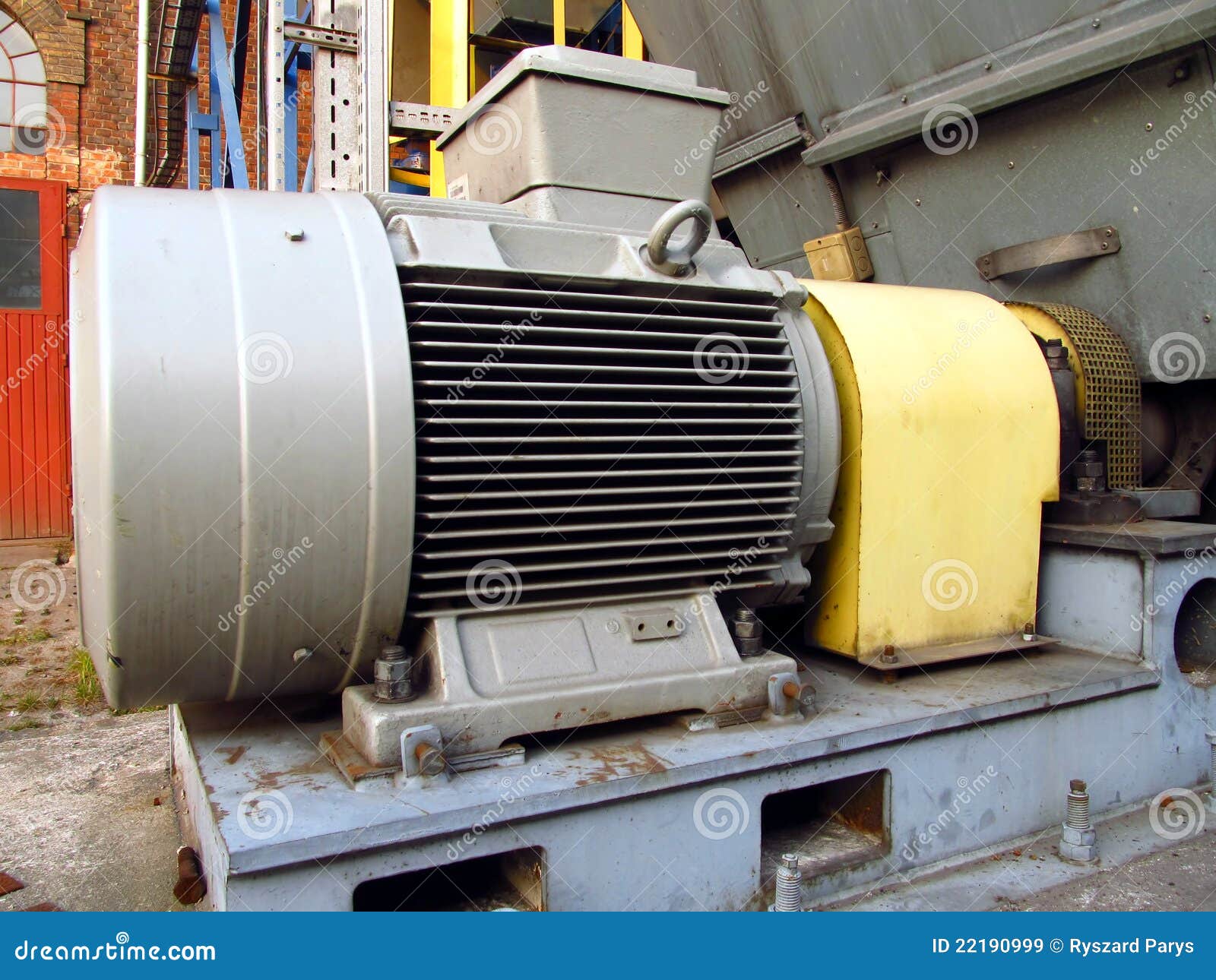 Large electric motor stock image. Image of heat, blue - 22190999