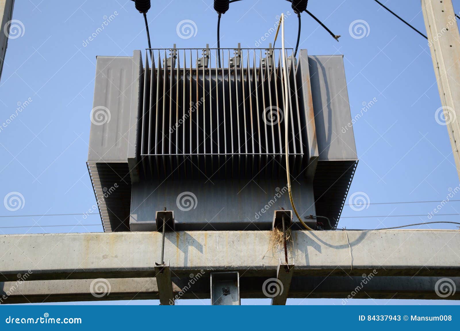 Large electric transformer stock image. Image of power - 84337943